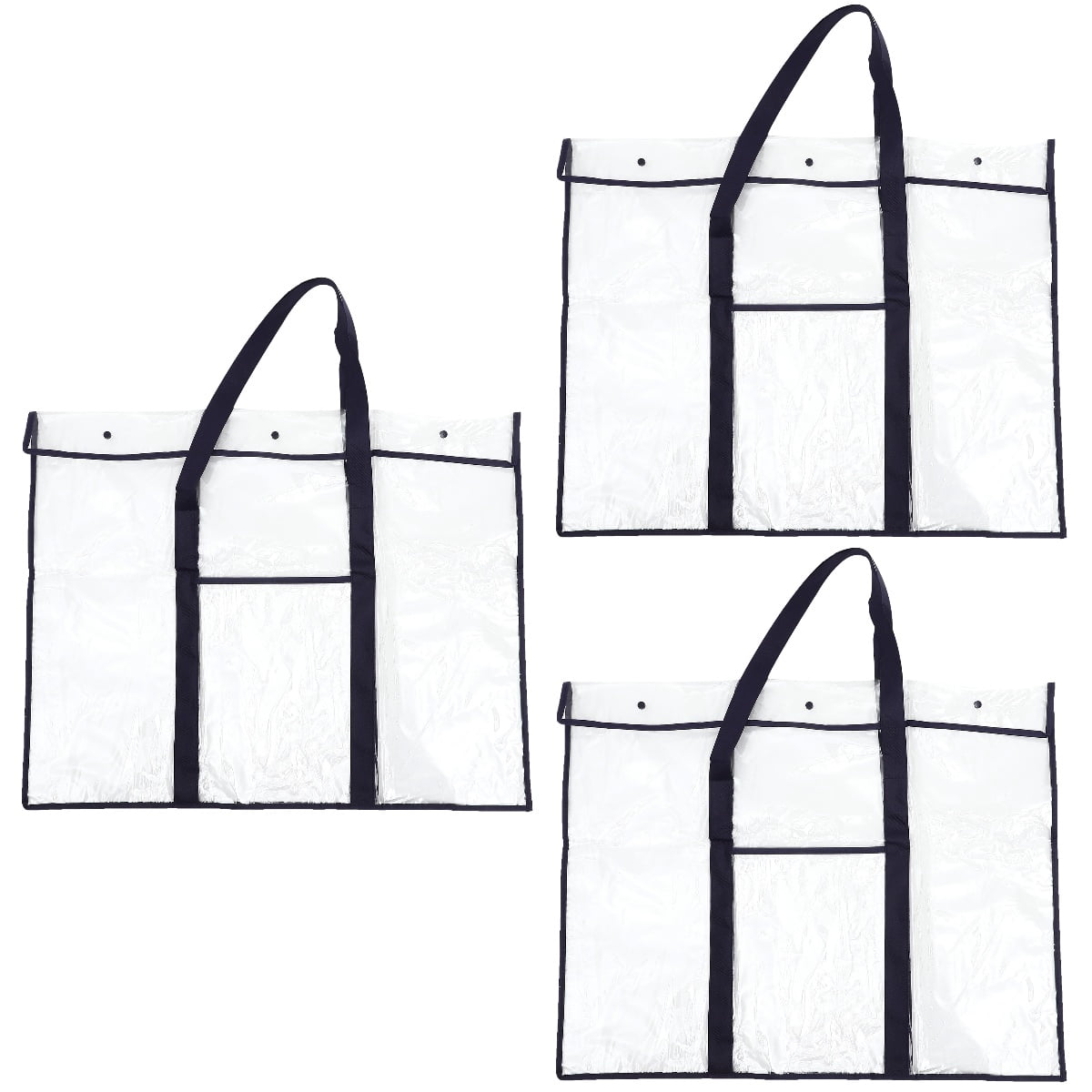3 Count Transparent Storage Bag Document Container Poster Pocket Child ...