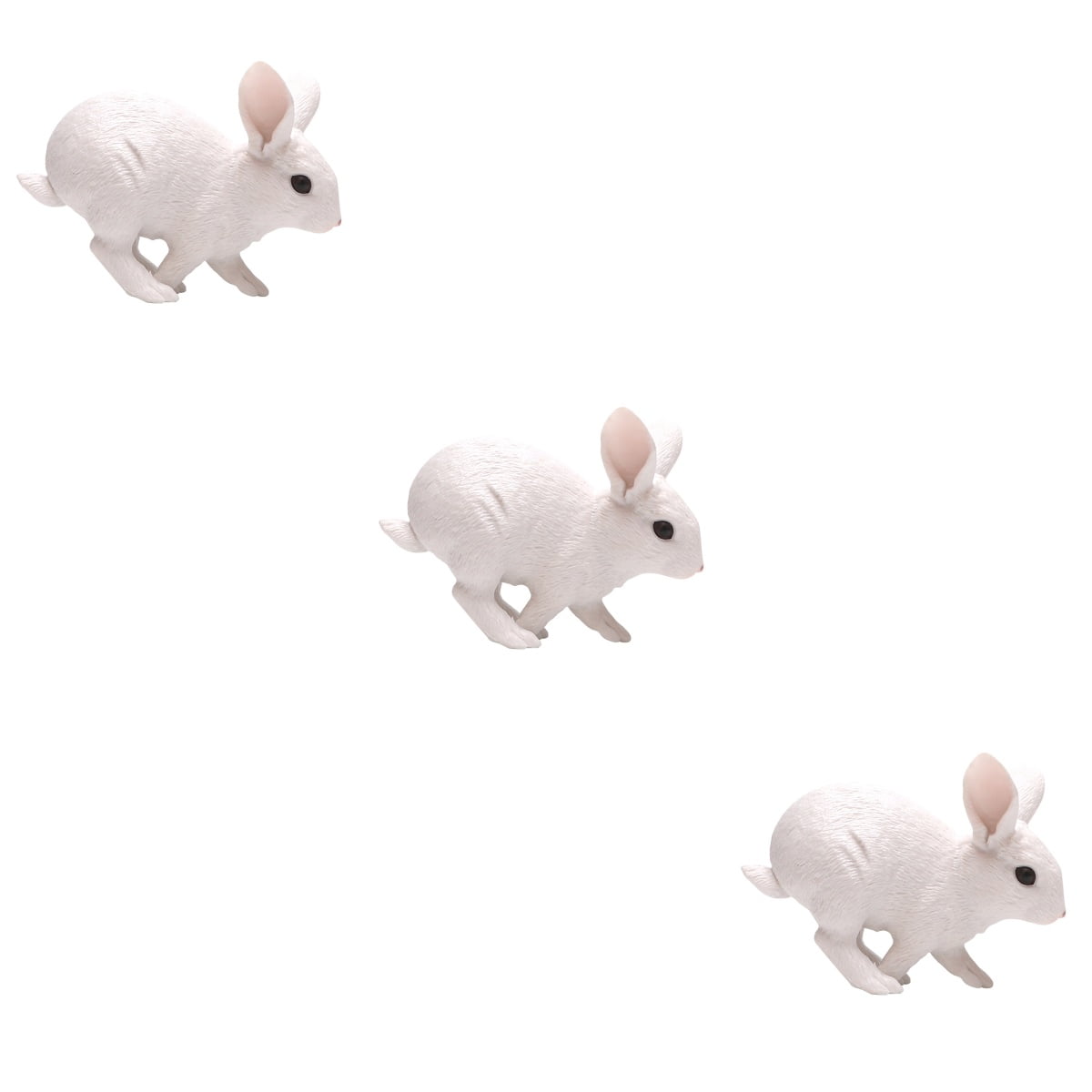 3 Count White Rabbit Ornament Model Fish Cat Toys Kids Child - Walmart.com
