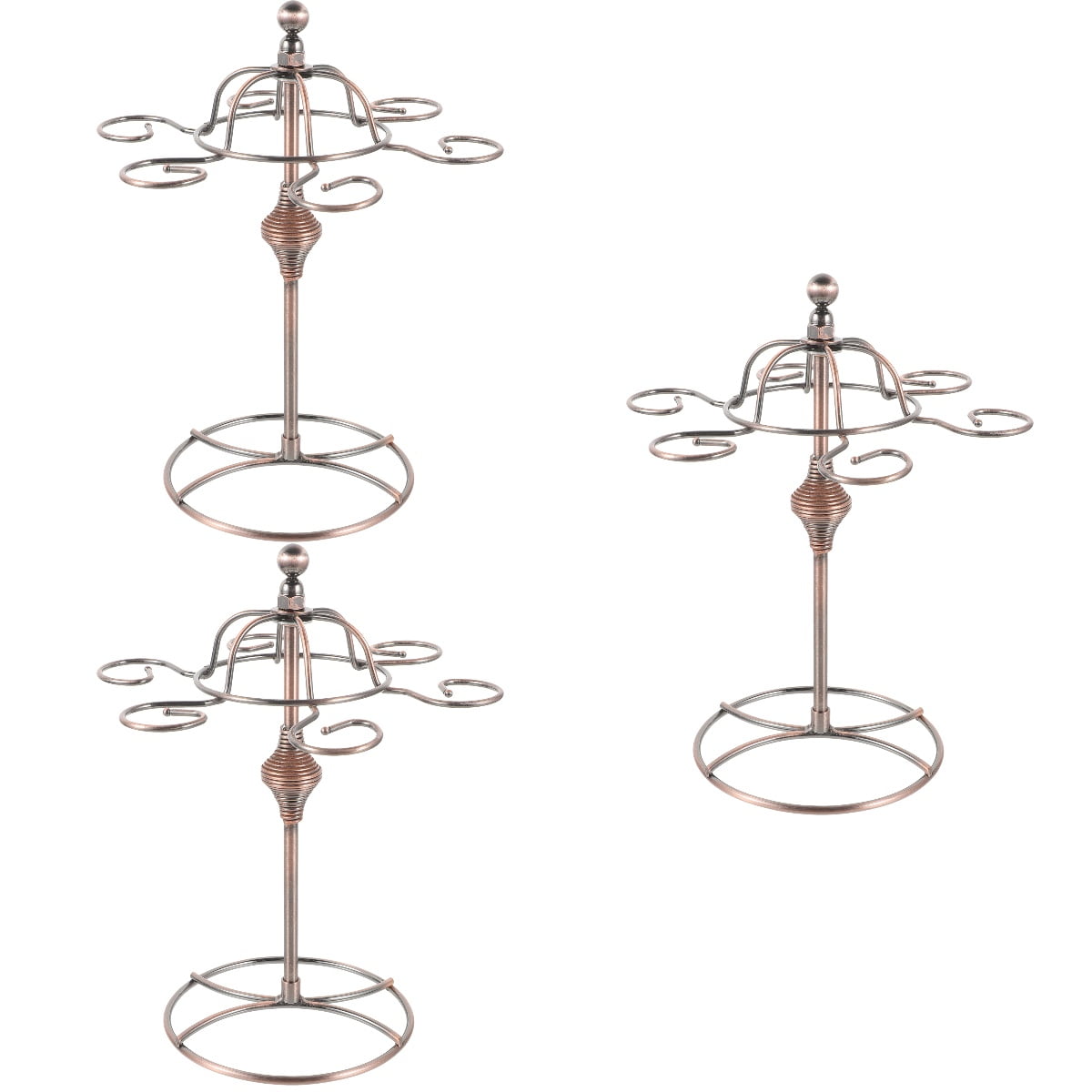 3 Count Wine Glass Organizer Upright Tabletop Rack Beverage Dispenser ...