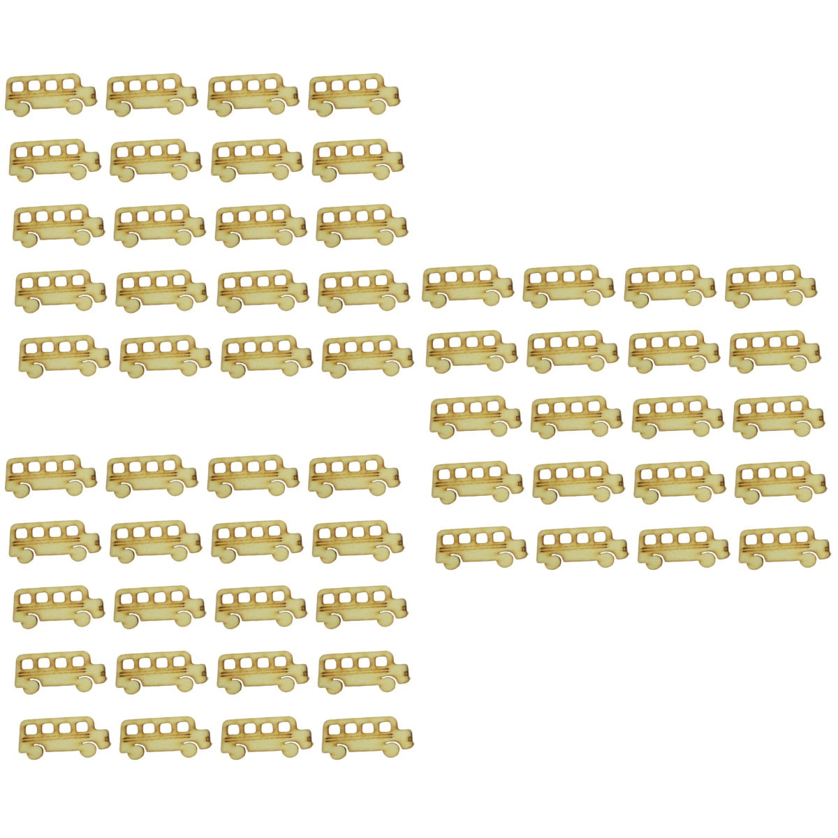3 Count Wooden Bus Shape for Craft School Ornament - Walmart.com
