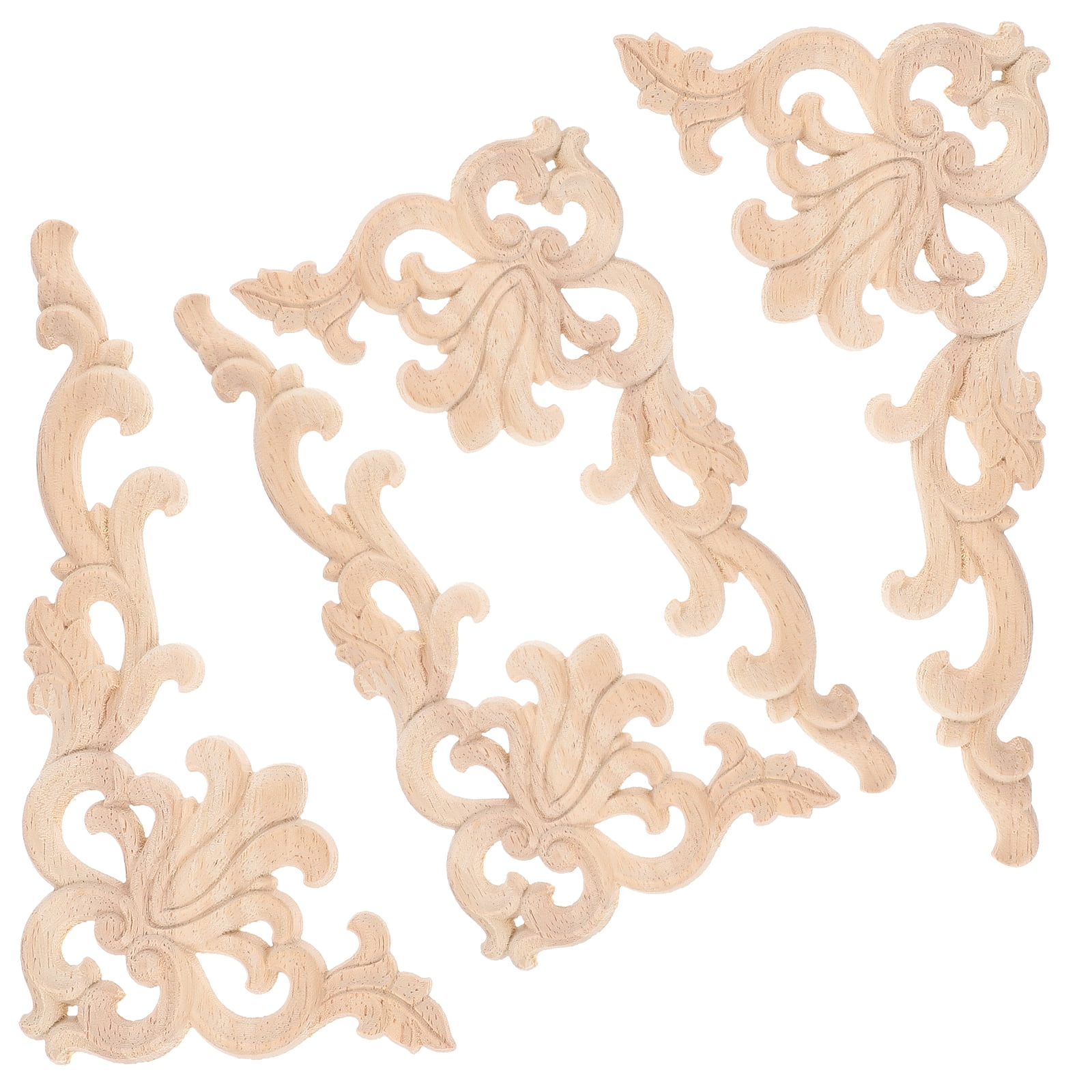 3 Count Wooden Onlay Applique Studio Door Carved Appliques Ghibli ...