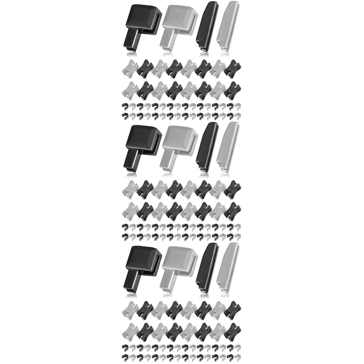 3 Count Zipper Buckle Coats Zip Stop Zipper Stopper Repair Kit Backpack ...