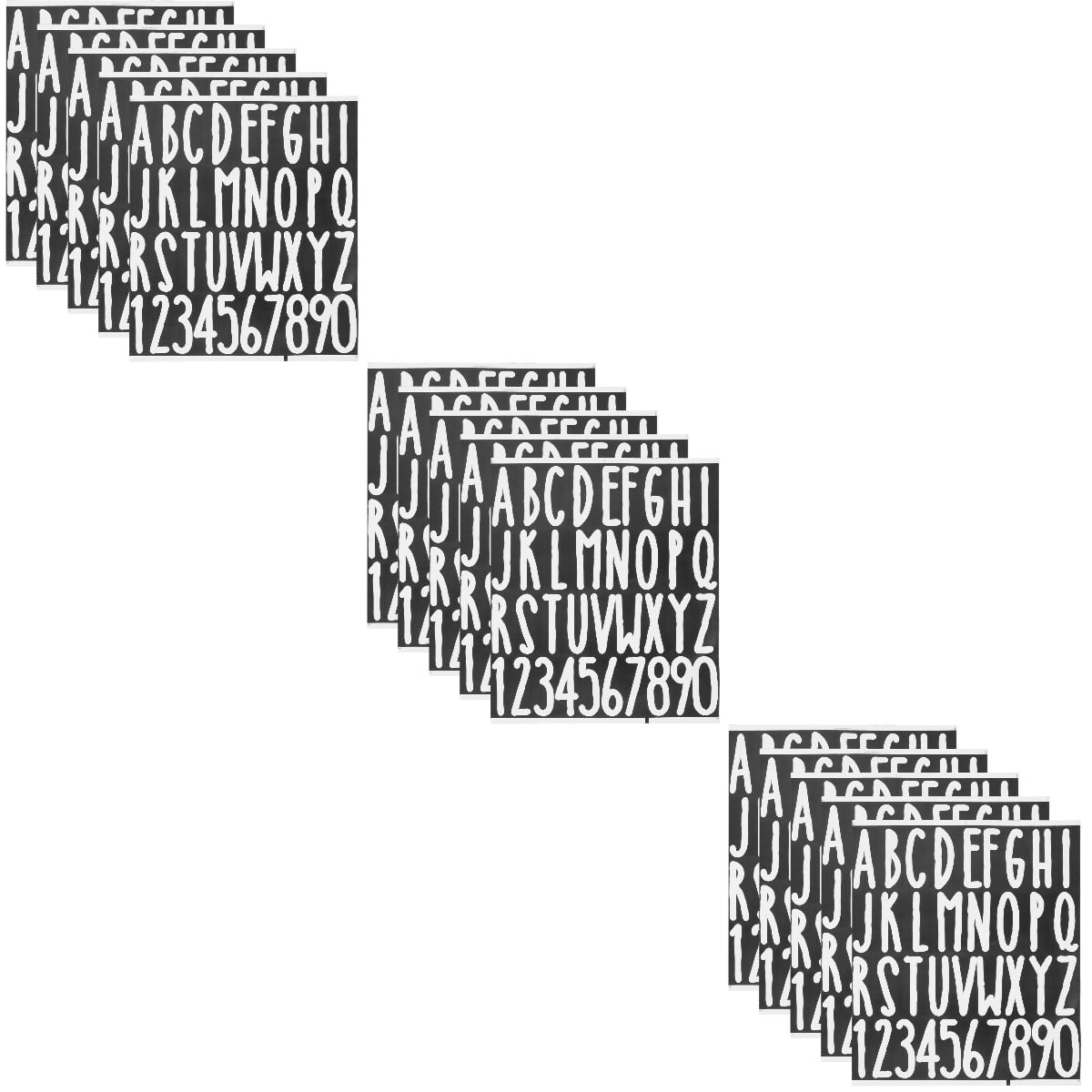 3 Count outside White Alphabets Large Number Stickers Mailbox - Walmart.com