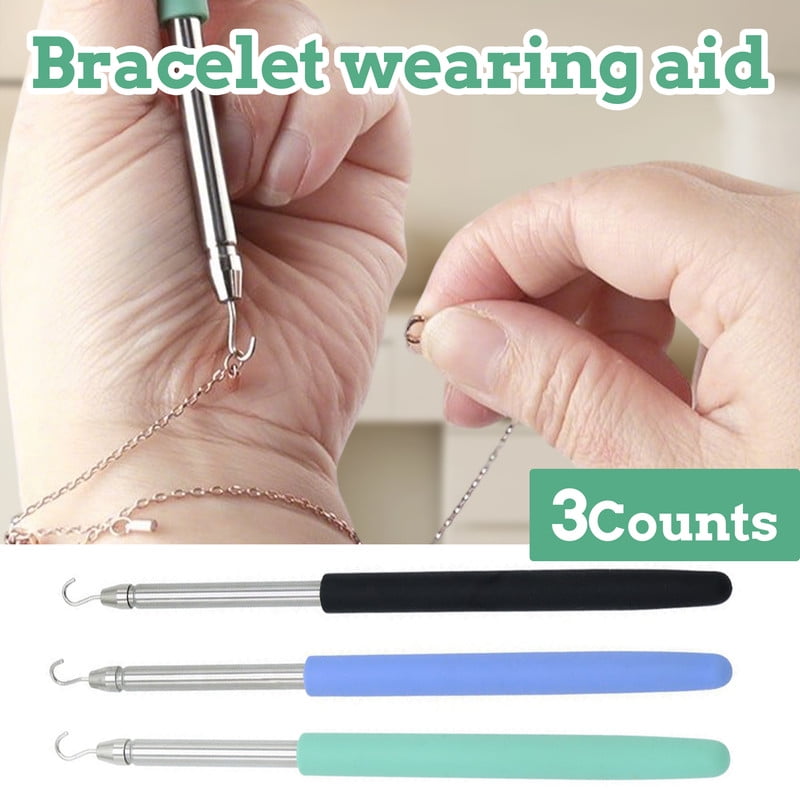 3 Counts Bracelet Helper Tool, Retractable Necklace Clasps Holder Quick ...