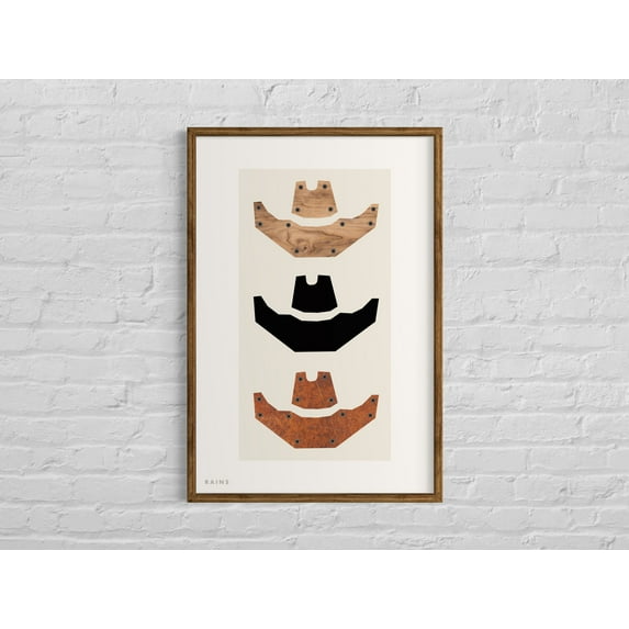 3 Cowboy Hats Print, Cowboy Hat Printable, Cowboy Art, Neutral Cowboy ...