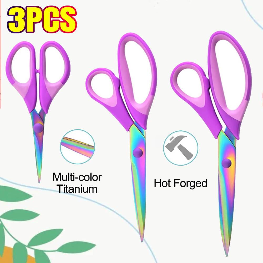 3 Craft Scissors Set , All Purpose Sharp Titanium Blades Shears ...