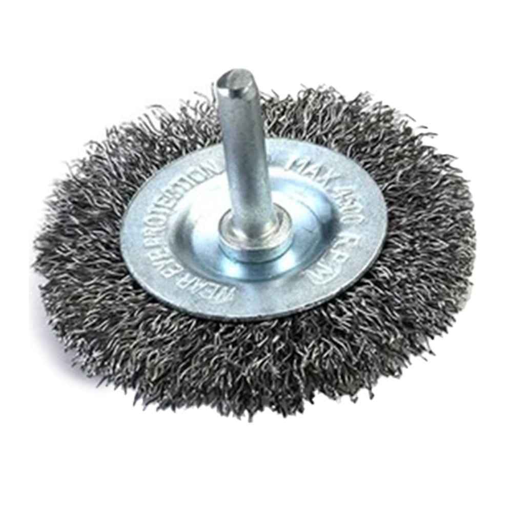 3\" Crimped Carbon Steel Wire Wheel Brush w/1/4\" Shank for Die Grinder ...