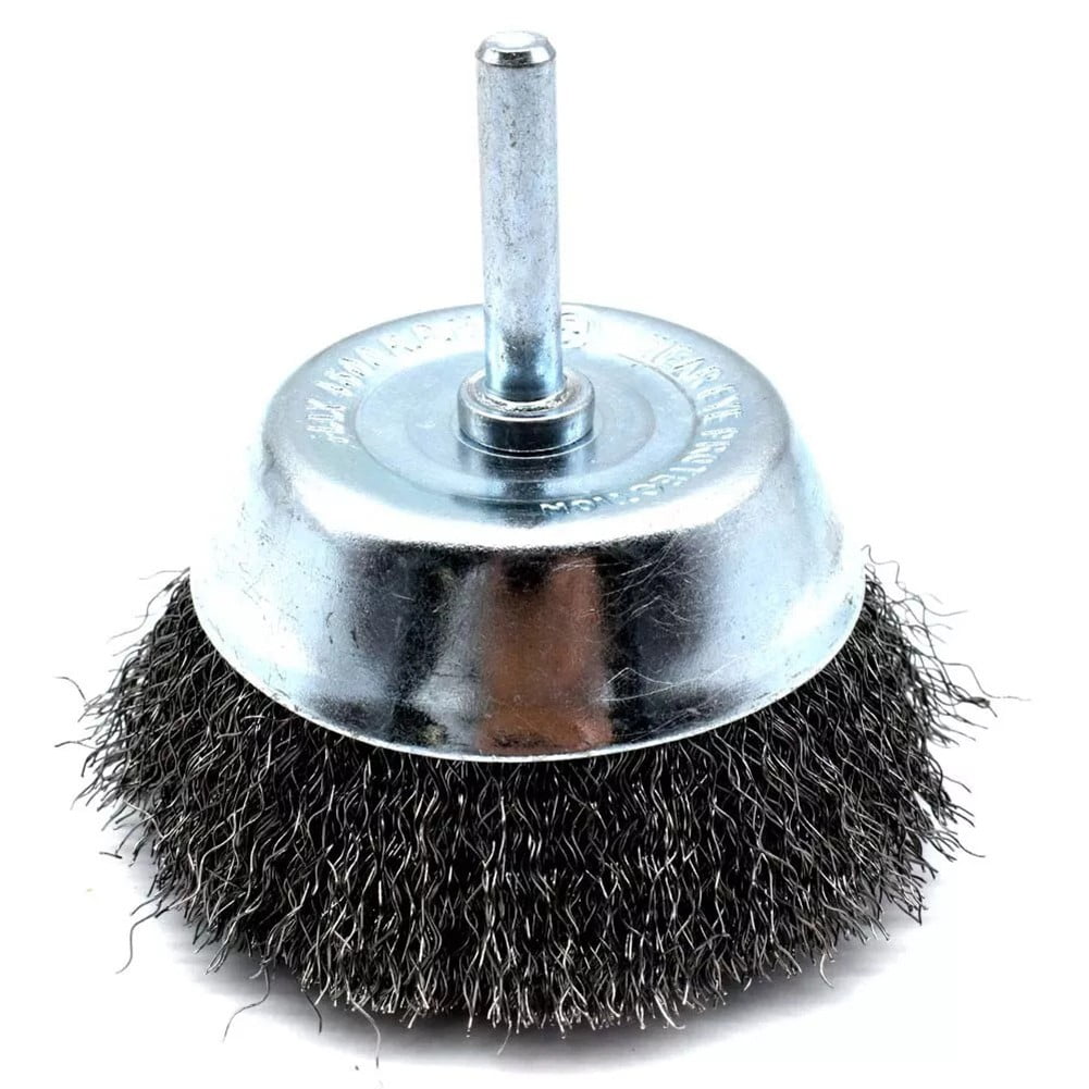 Clupup 3" Crimped Wire Cup Brush Carbon Steel with 1/4" Shank for Die ...