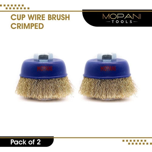 3" Crimped Wire Cup Wheel Brush Set For Grinders, 5/8"-11 Threaded ...