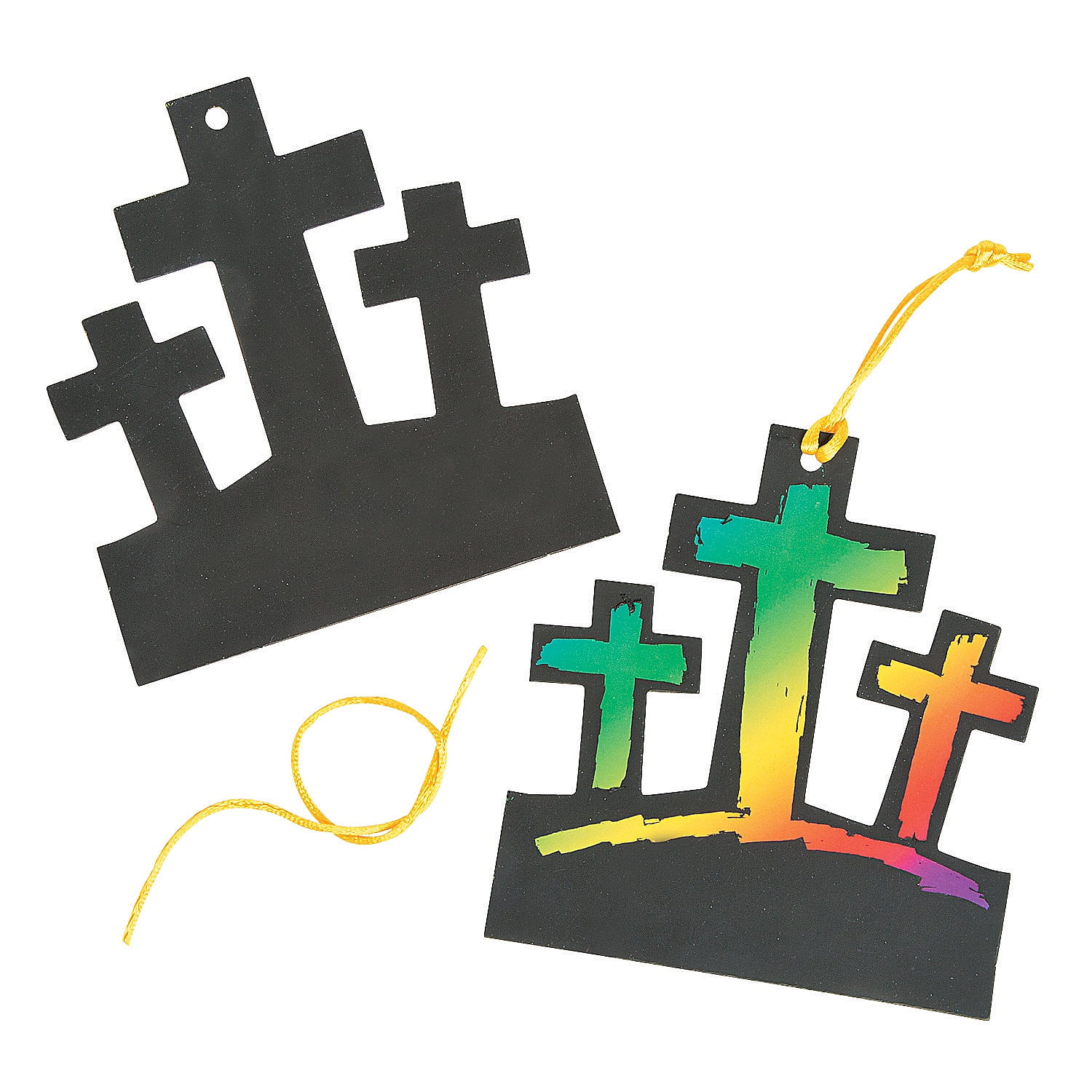 3 Crosses Magic Scratch Ornament - Craft Supplies - 24 Pieces - Walmart.com