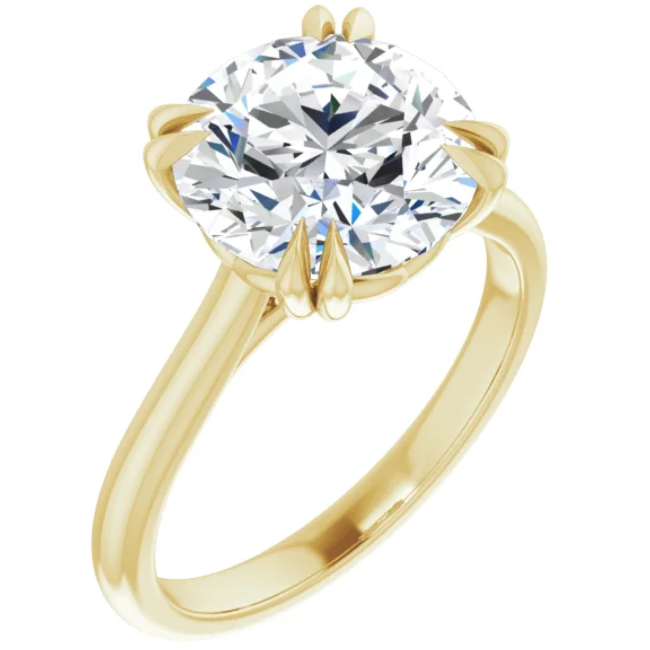 3 Ct. Lab Diamond Engagement Ring Solitaire Round - Walmart.com