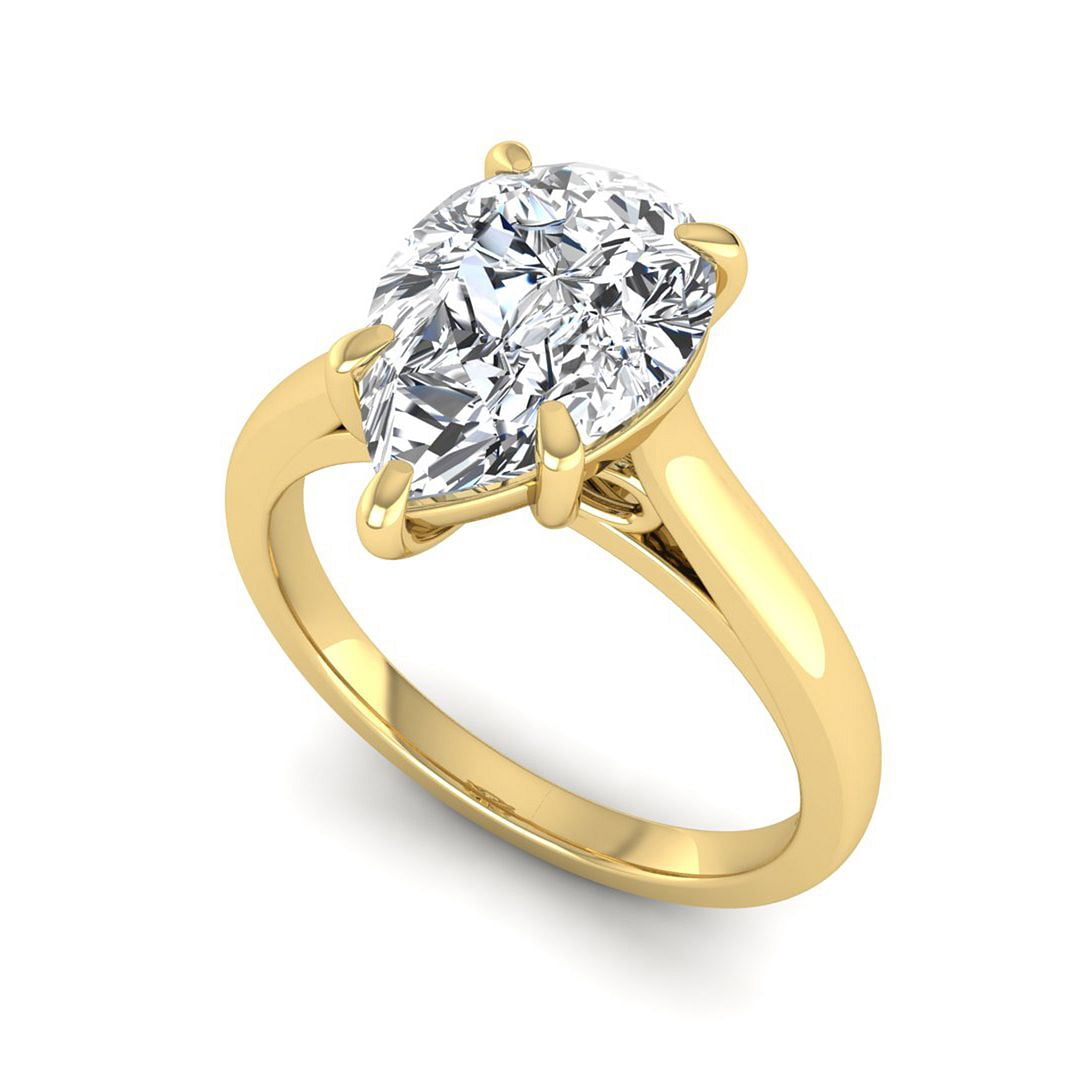 3 Ct Lab Grown Diamond Engagement Ring for Women, IGI Certified F Color ...