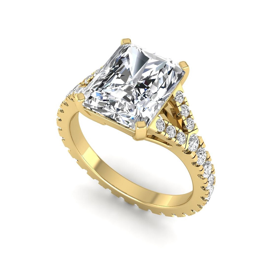 3 Ct Lab Grown Diamond Engagement Ring for Women, IGI Certified F Color ...