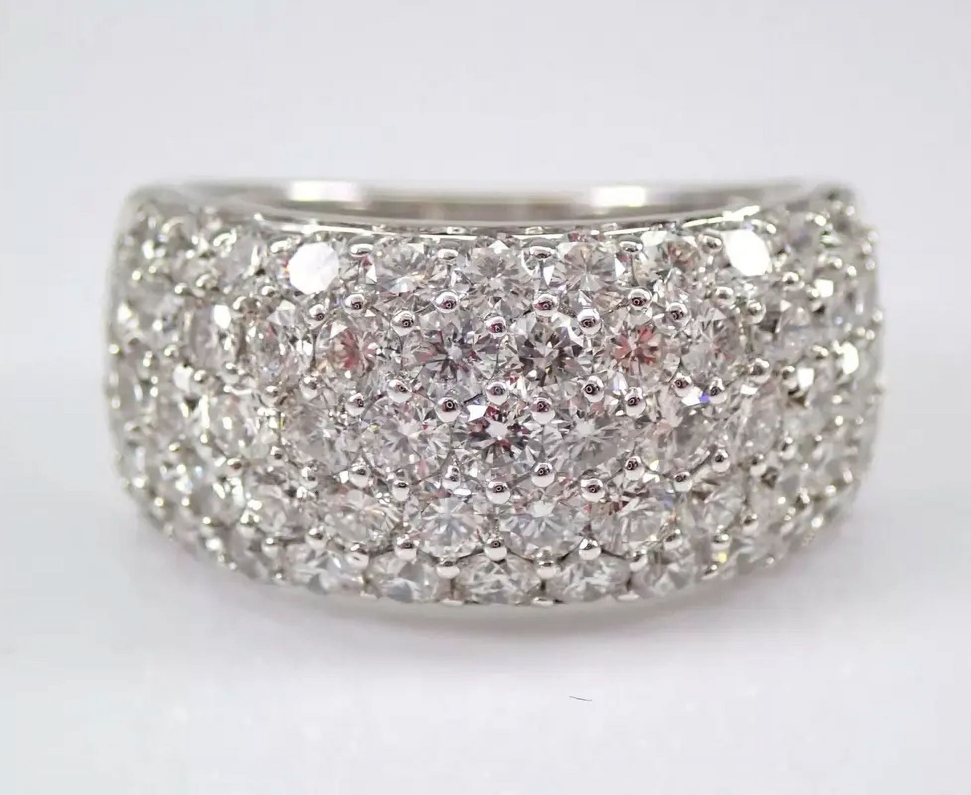 3 Ct Round-Cut Moissanite Cluster Dome Men's Wedding Band sterling ...