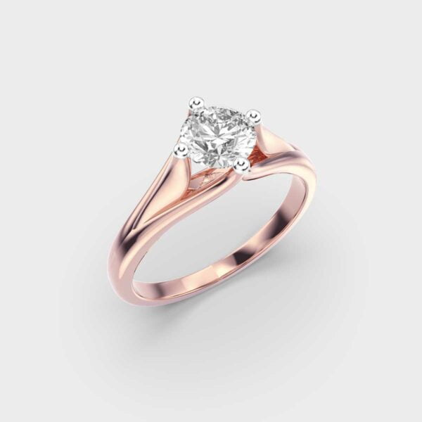 3 Ct Round Shape IGI Certified Lab Grown Diamond Wedding Ring Solid 18K ...