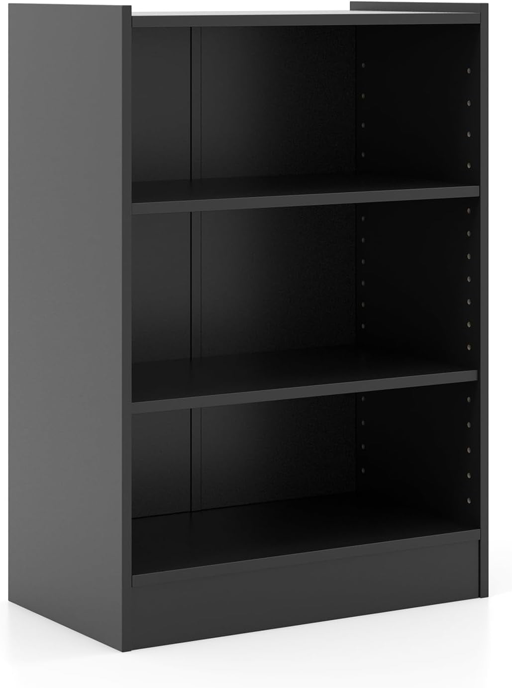 3 Cube Bookcase, 3-Tier Modern Wood Storage Organizer w/18-Position ...