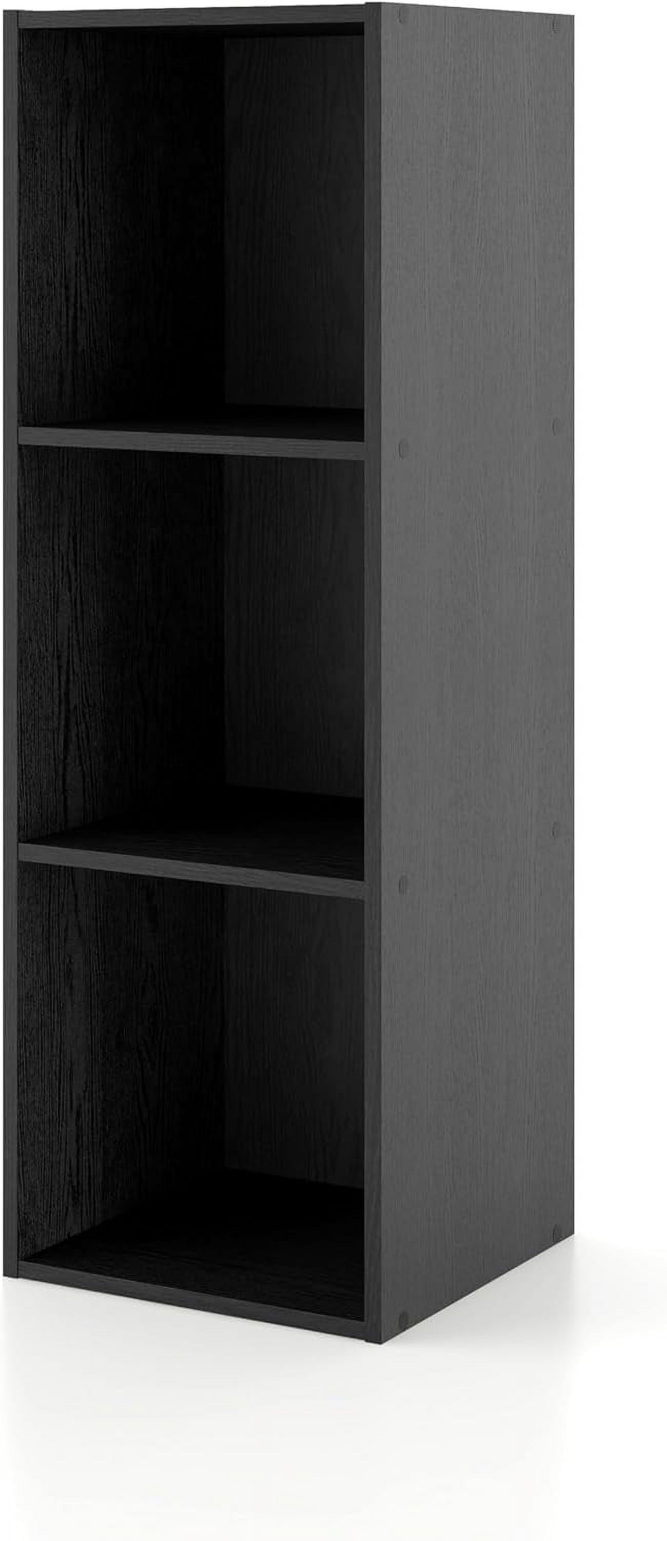 3 Cube Storage Organizer Shelves, Stackable Wood Bookcase Fits Cubby ...