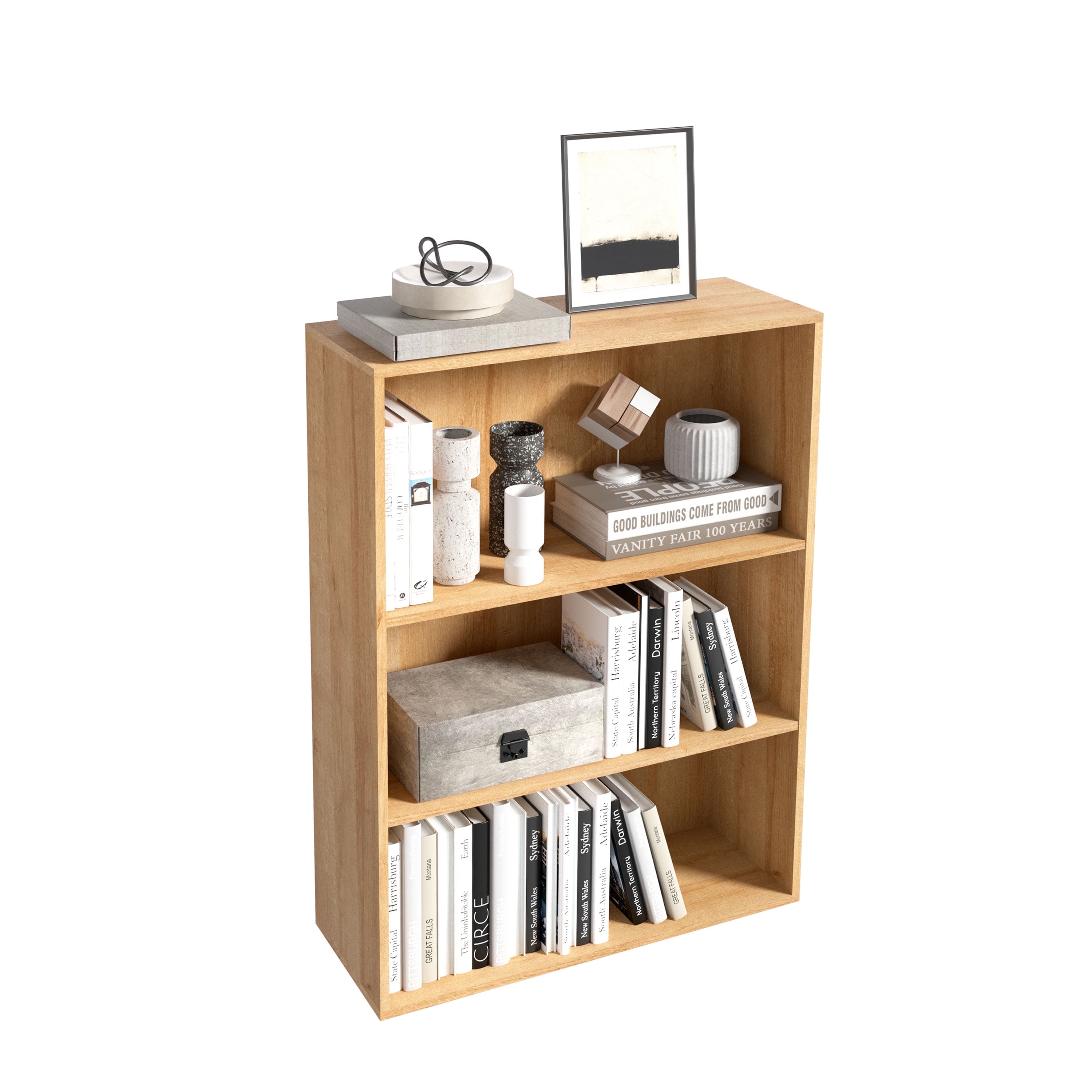 3 Cube Storage Shelf Bookcase, 4 Tier 23 Inch Width Stackable Open ...