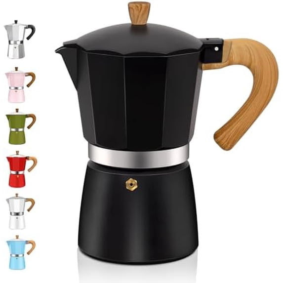 3 Cup Aluminum Espresso Stovetop Moka Pot Express Coffee Maker ...