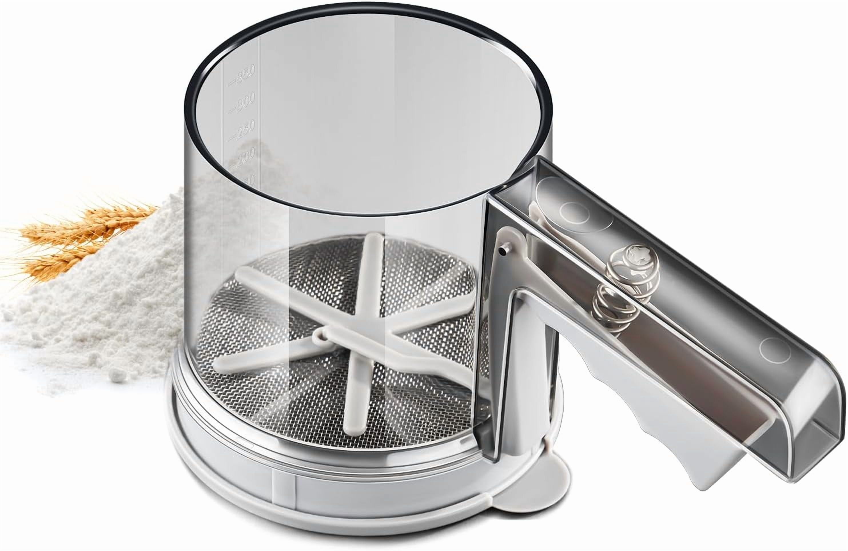 ‌3 Cup Flour Sifter, Sifter for Baking Sifter Han hel Baking Sieve Foo ...