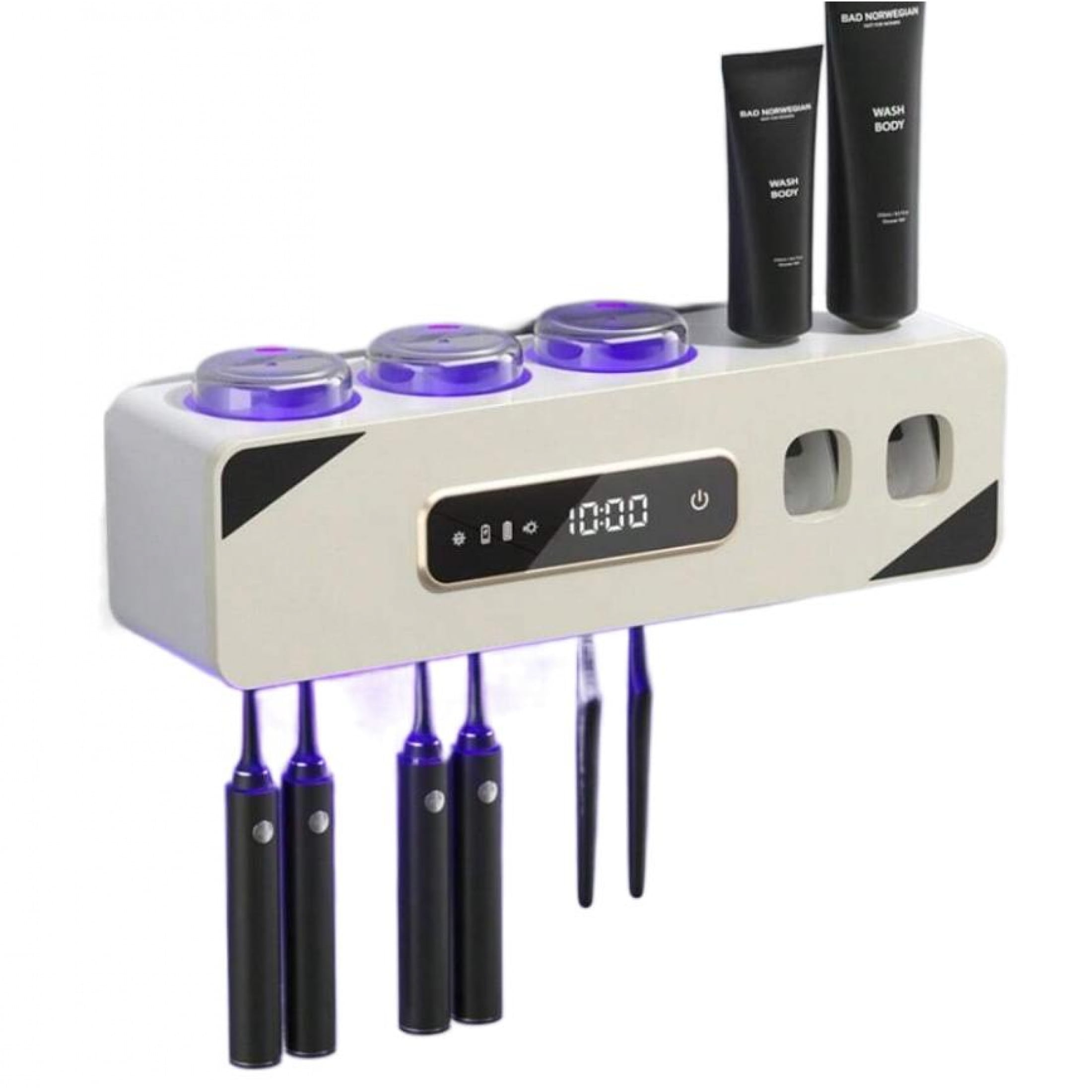 NTGFU 3-Cup Wall-Mounted Toothbrush Holders - Walmart.com