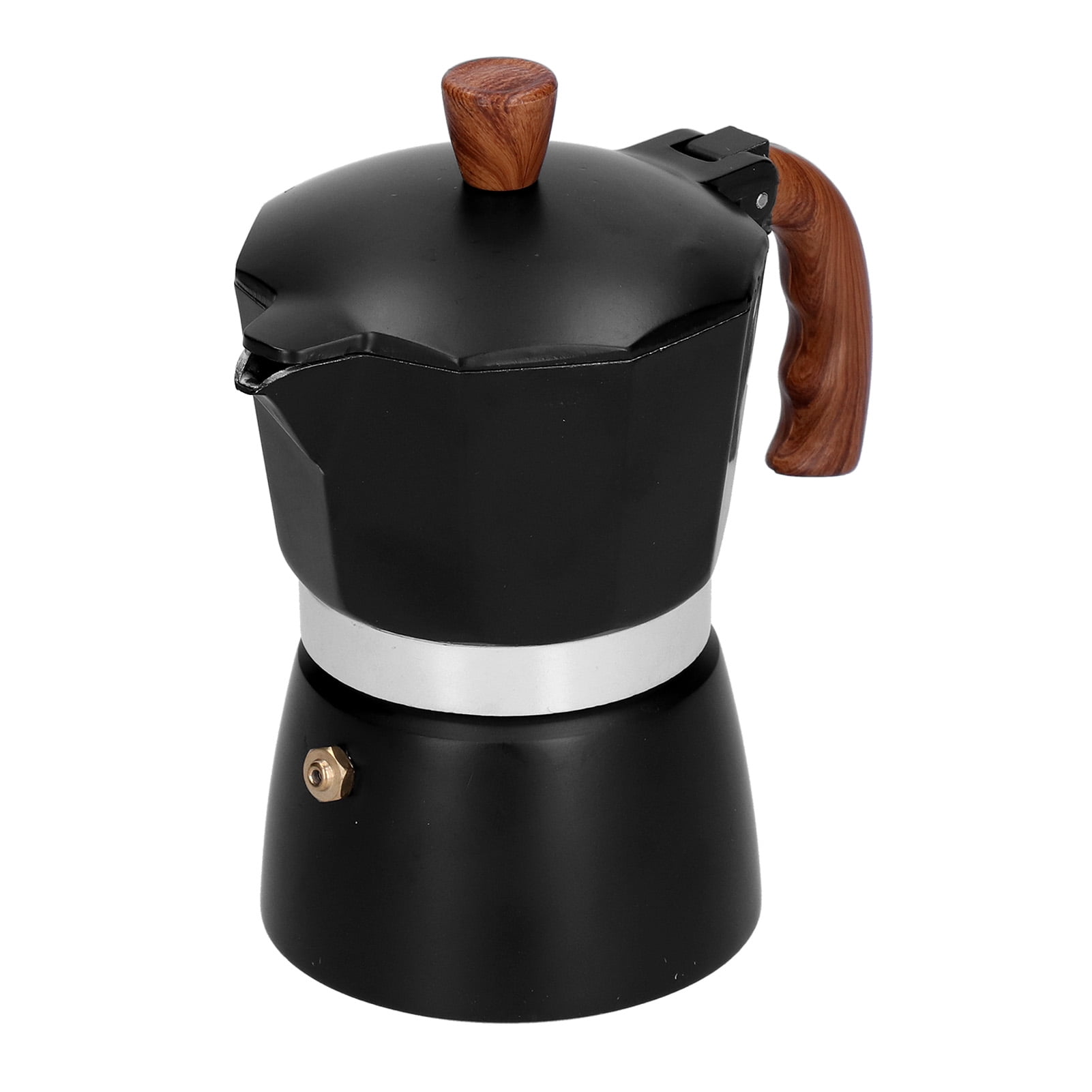 3 Cups Moka Pot Coffee Pot with Heat Insulation Handle for Home Office ...