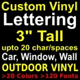 3 Custom Vinyl Lettering,Stickers,Letters,Decals-Wall,Window,Car Vinyl ...