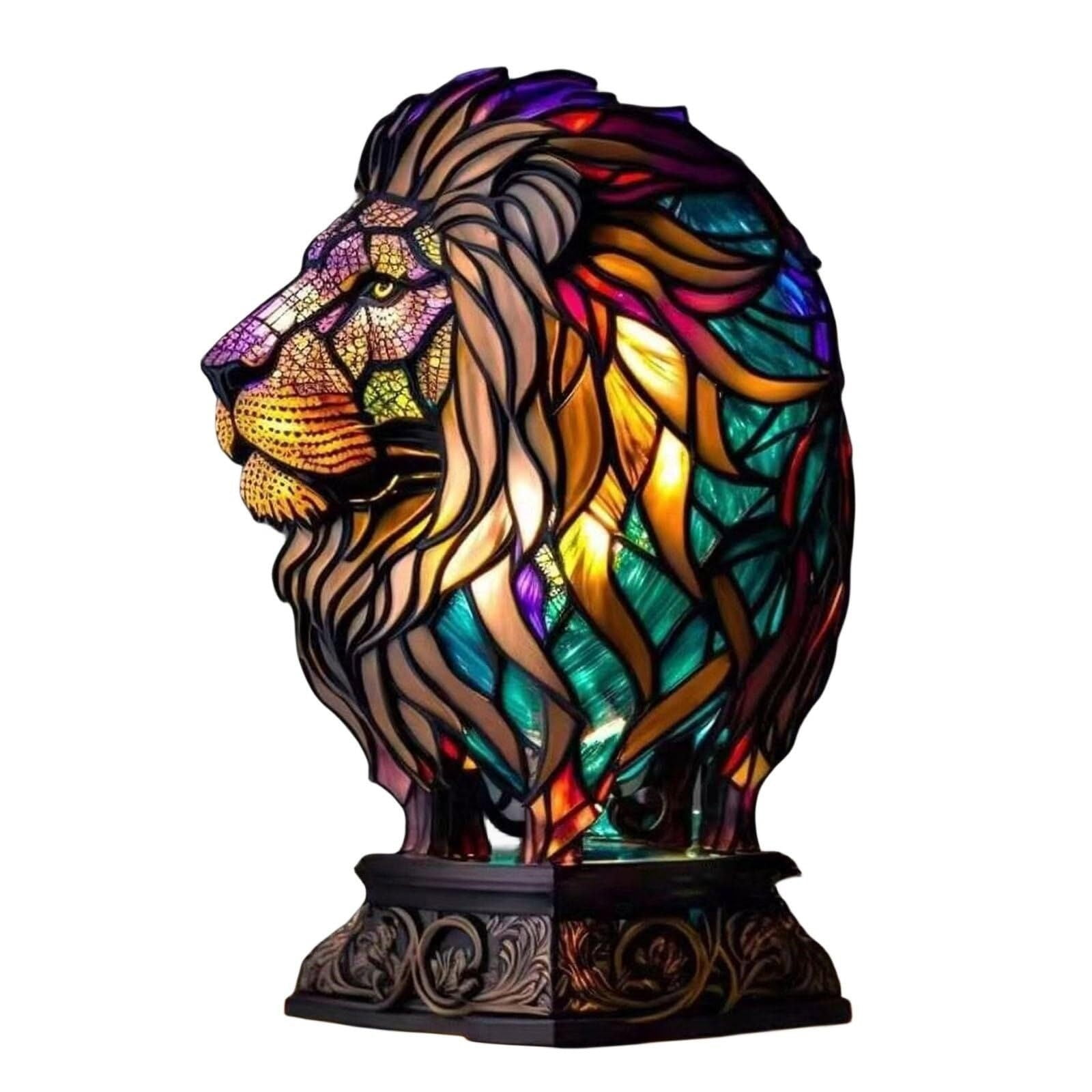 3-D Animal Lamp, Retro Stained Animal Night Light Lamp, USB Vintage ...
