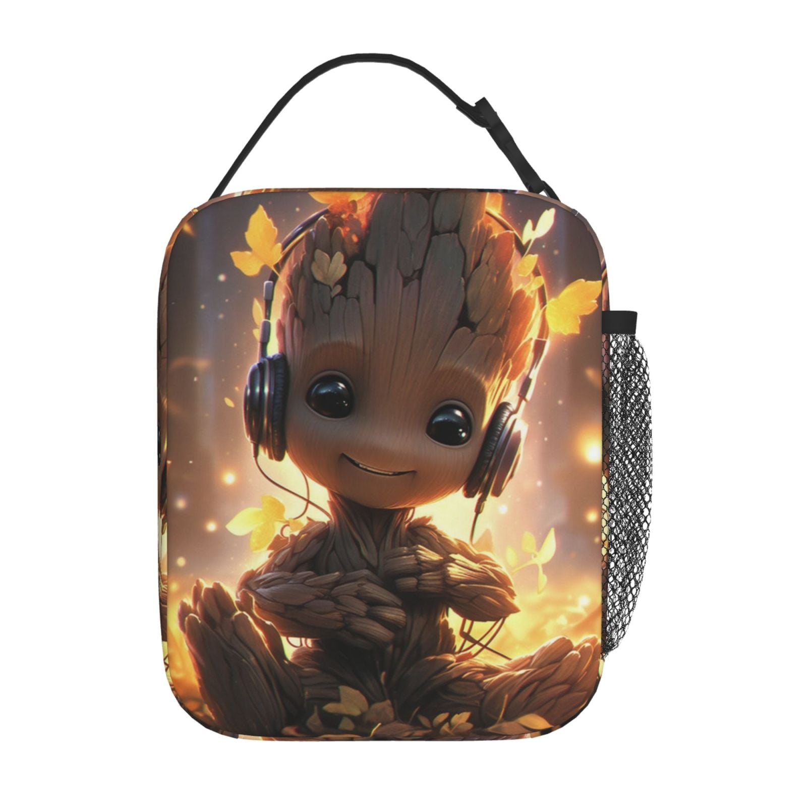 3-D Character Dual Compartment Insulated Lunch Bag Tote-Cute Groot ...
