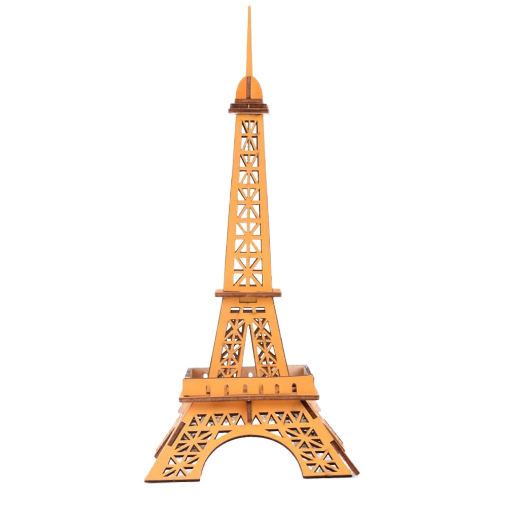 3 D Eiffel Tower Model Kit DIY Puzzle Child 11.5X11.5cm Yellow ...