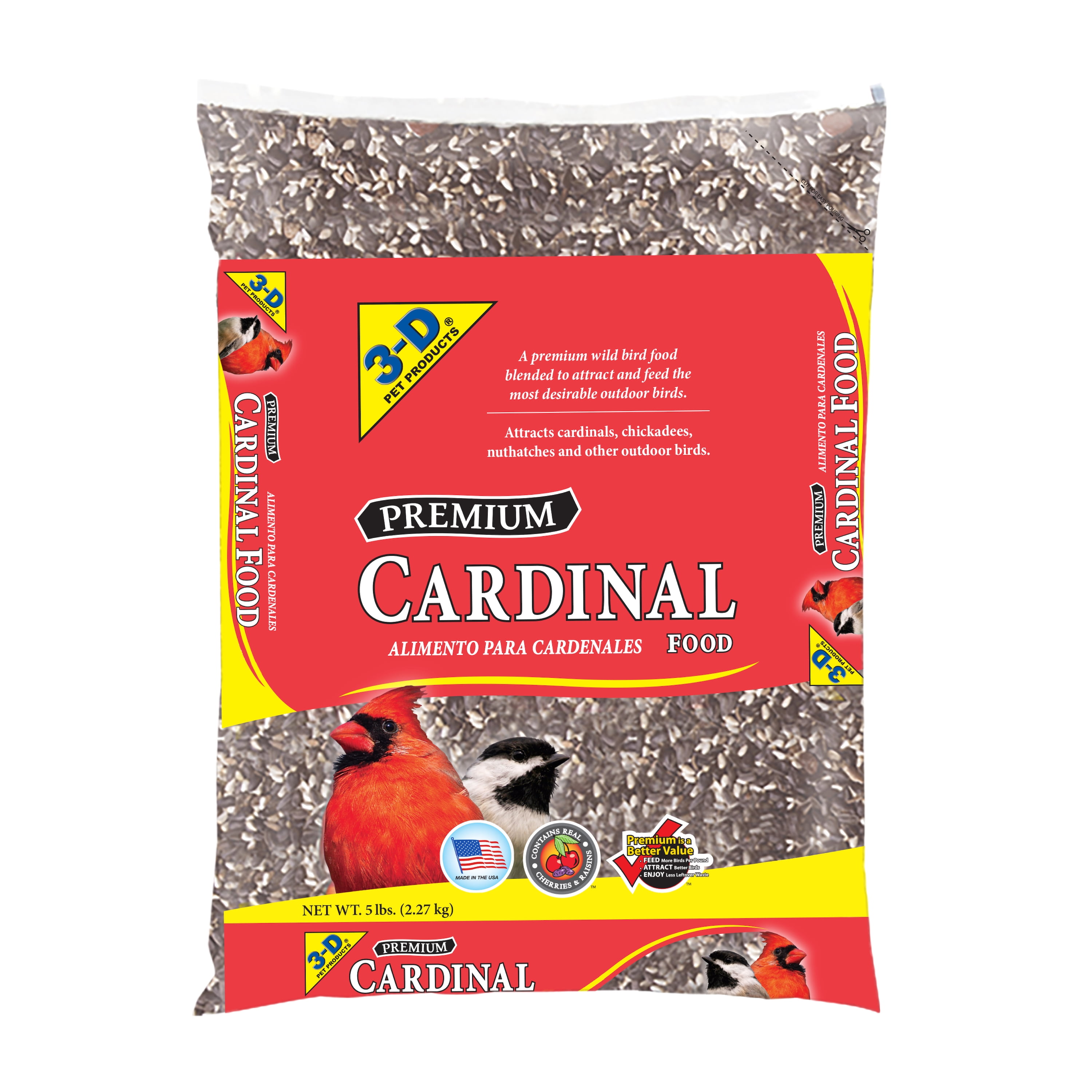 3-D Pet Products Premium Cardinal Blend Dry Wild Bird Food, 5 lb. 1 ...