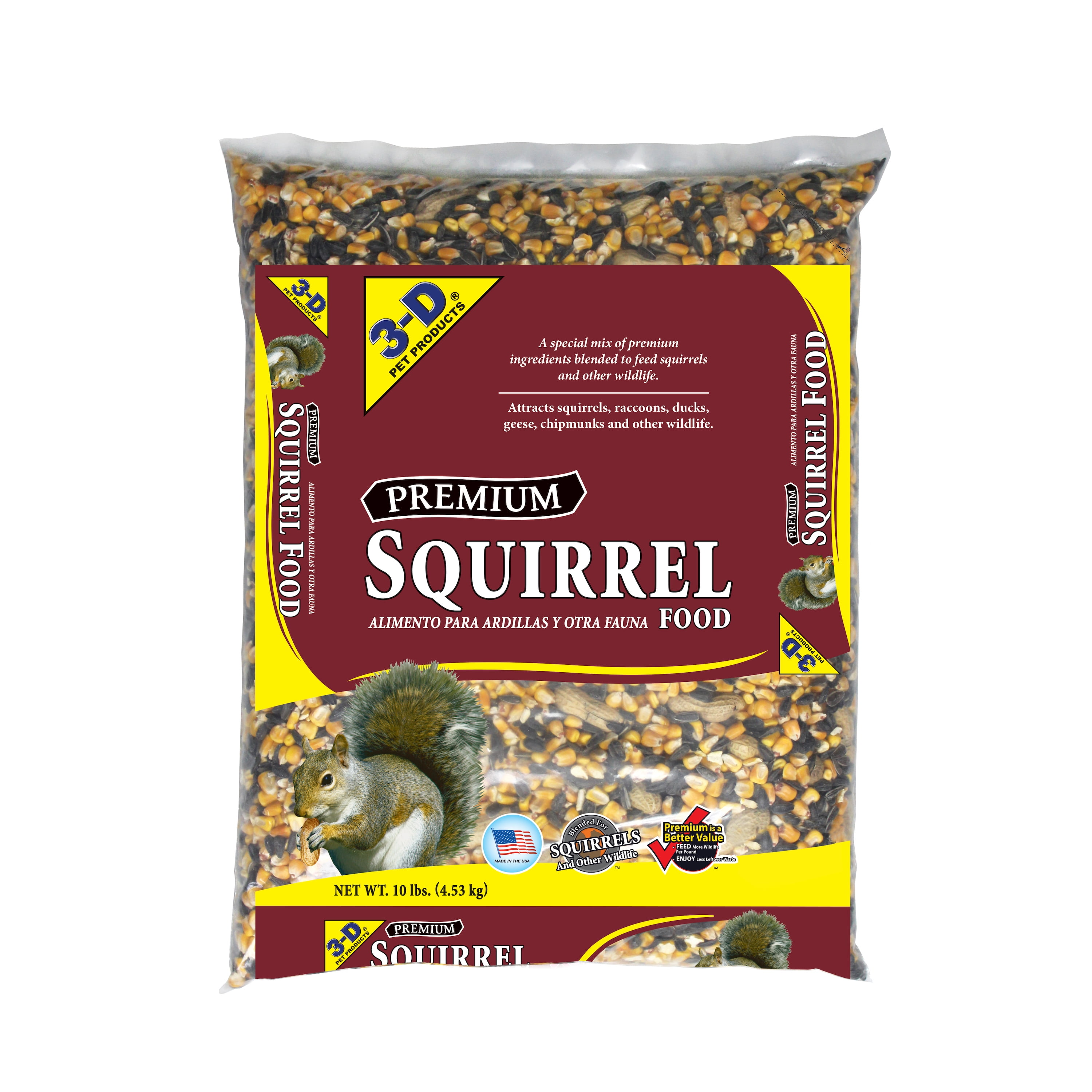 3-D Pet Products Premium Squirrel and Wildlife Food, 20 lb., Dry, 1 ...