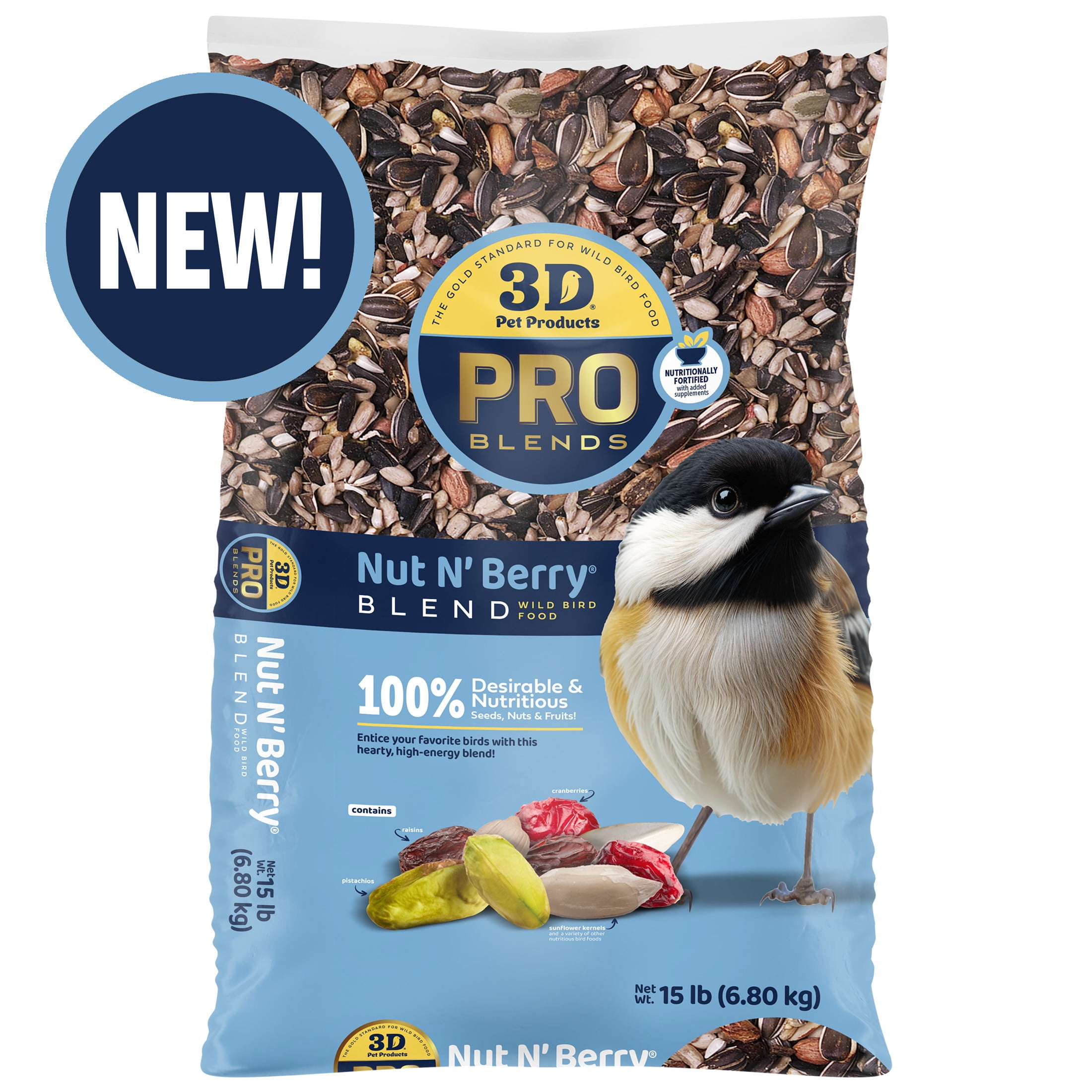 3-D Pro Blends Nut N' Berry® Blend Wild Bird Food 15 Pounds - Walmart.com