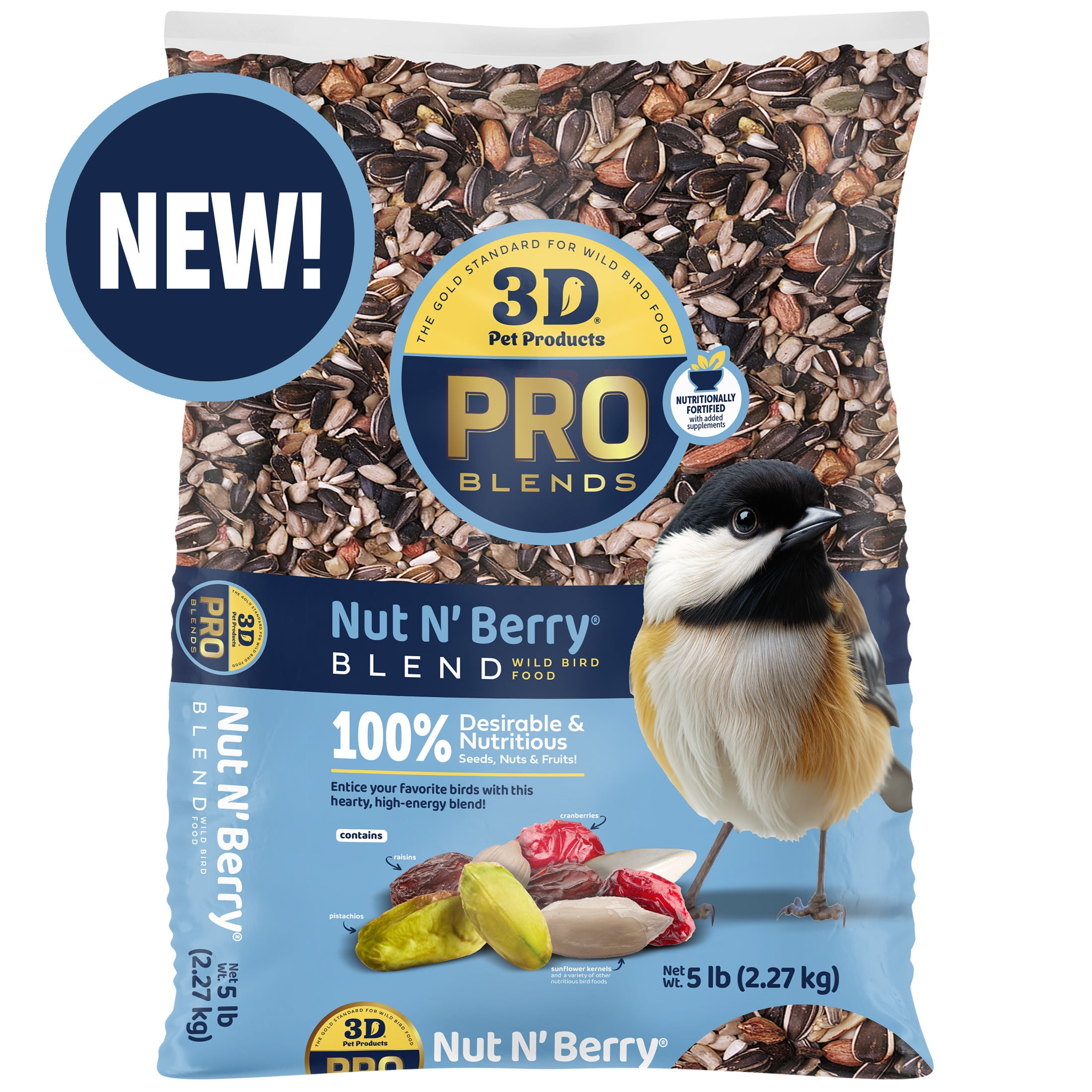 3-D Pro Blends Nut N' Berry® Blend Wild Bird Food 5 Pounds - Walmart.com