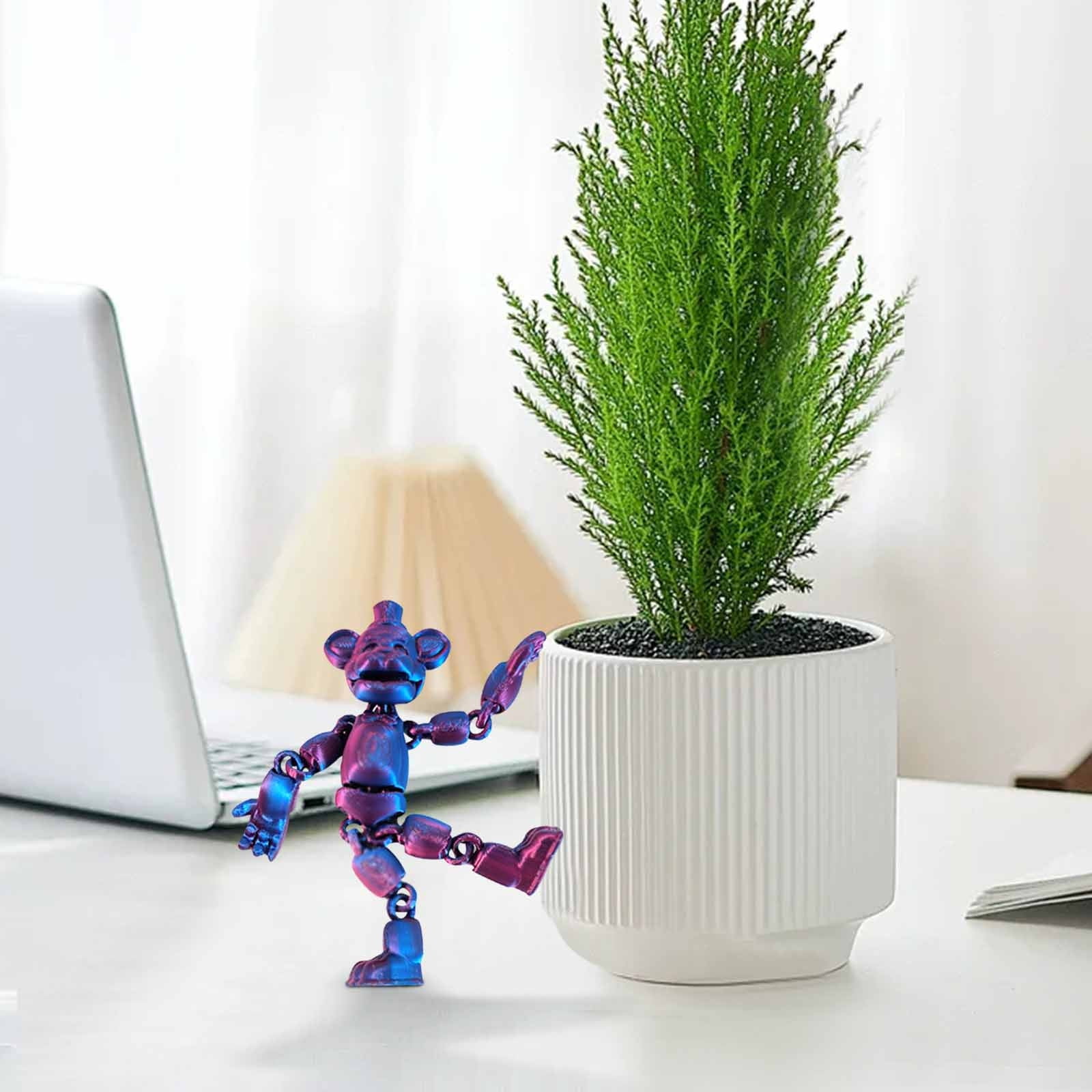 3 D Squish Purple Monkey Indestructible Monkey Toy with Movable Joints ...