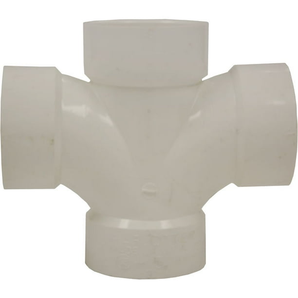 3" (DWV) PVC Double Sanitary Tee - Walmart.com