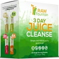 Raw Fountain 3 Day Juice Cleanse Detox, 24 Powder Packets, Vegan ...
