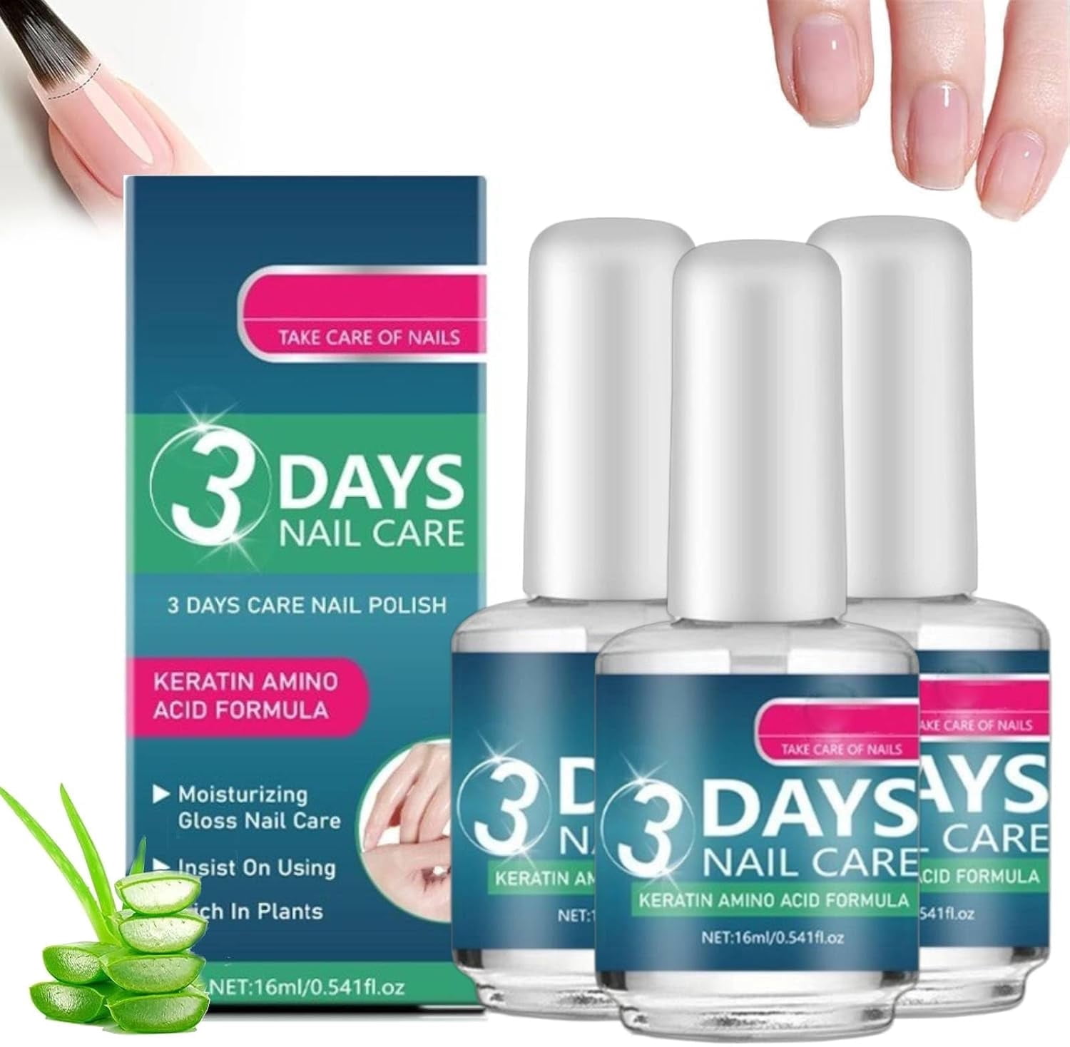 3-Day Nail Strengthener Oil With Keratin - Intensive Repair For Dry ...