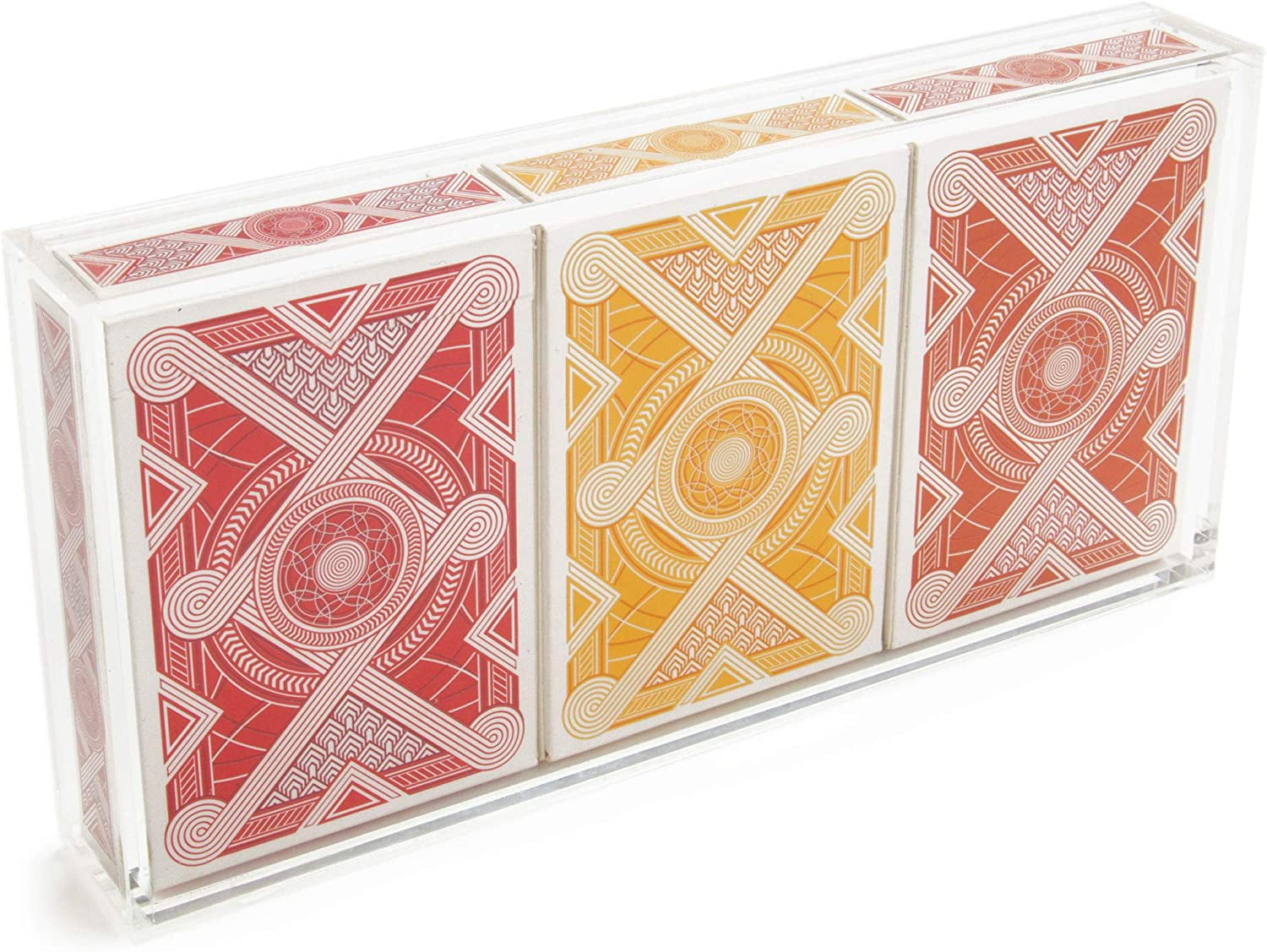 3-Deck Playing Card Display Case - Clear Acrylic Playing Card Display ...