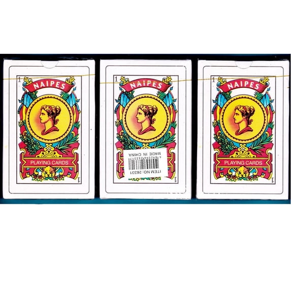 AllTopBargains 3 Decks of Spanish Playing Cards, Baraja Espanola, 50 ...
