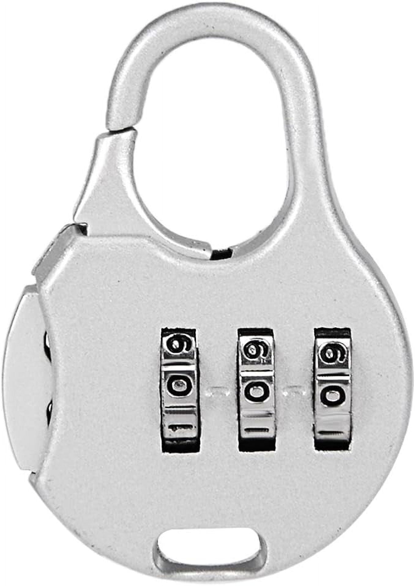 3 Digit Combination Padlock, 3.1mm Shackle, Zinc Alloy Lock, Gray ...
