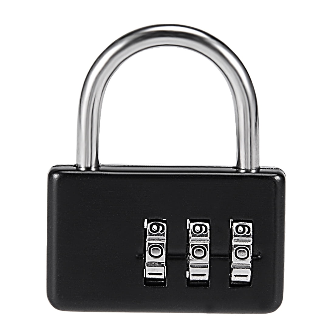 3 Digit Combination Padlock 3.6mm Shackle Zinc Alloy Lock,Black ...