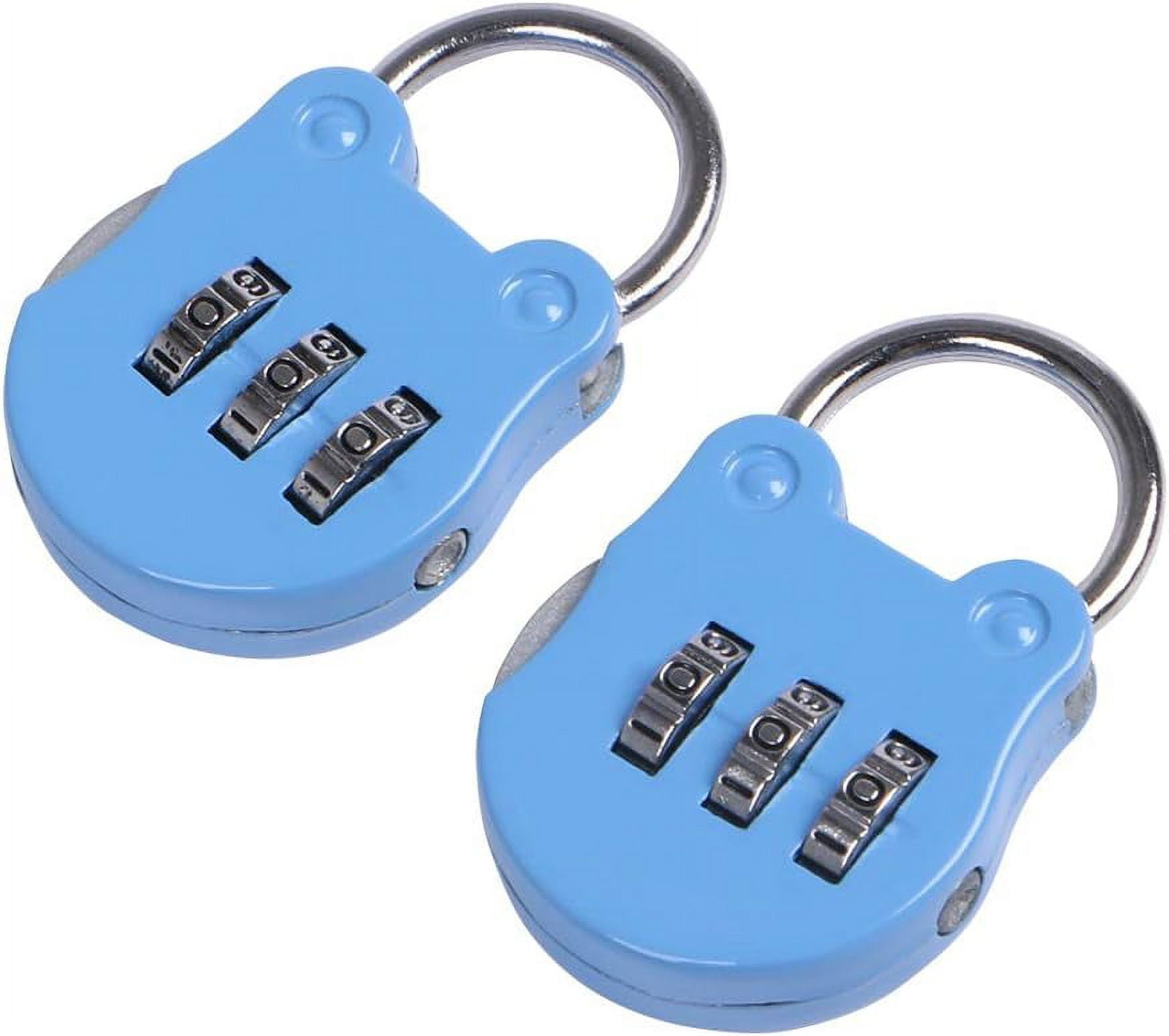 3-Digit Combination Padlock, Luggage Lock, Resettable Code Lock, Small ...