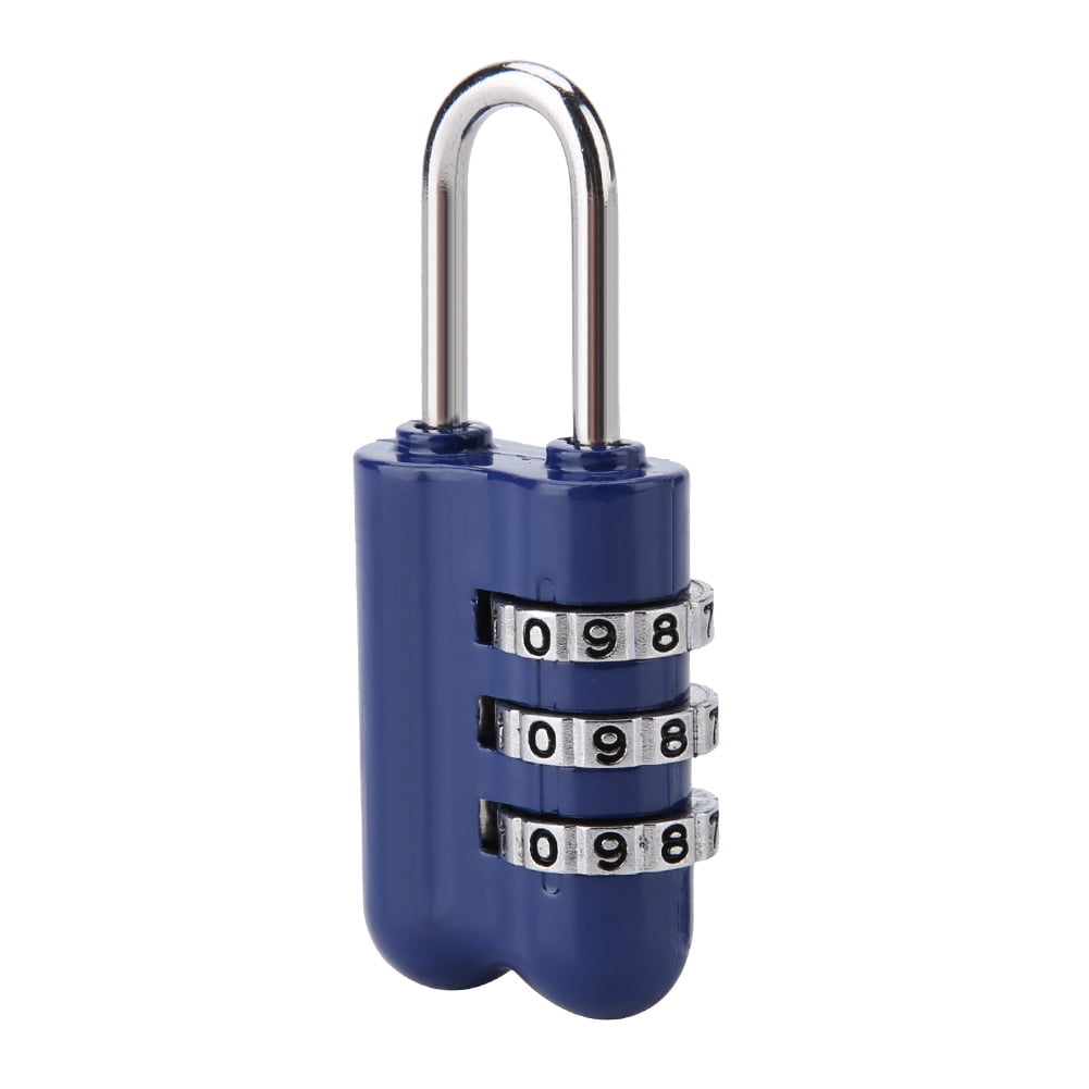3-Digit Combination Password Lock Zinc Alloy Luggage Padlock Coded Lock ...