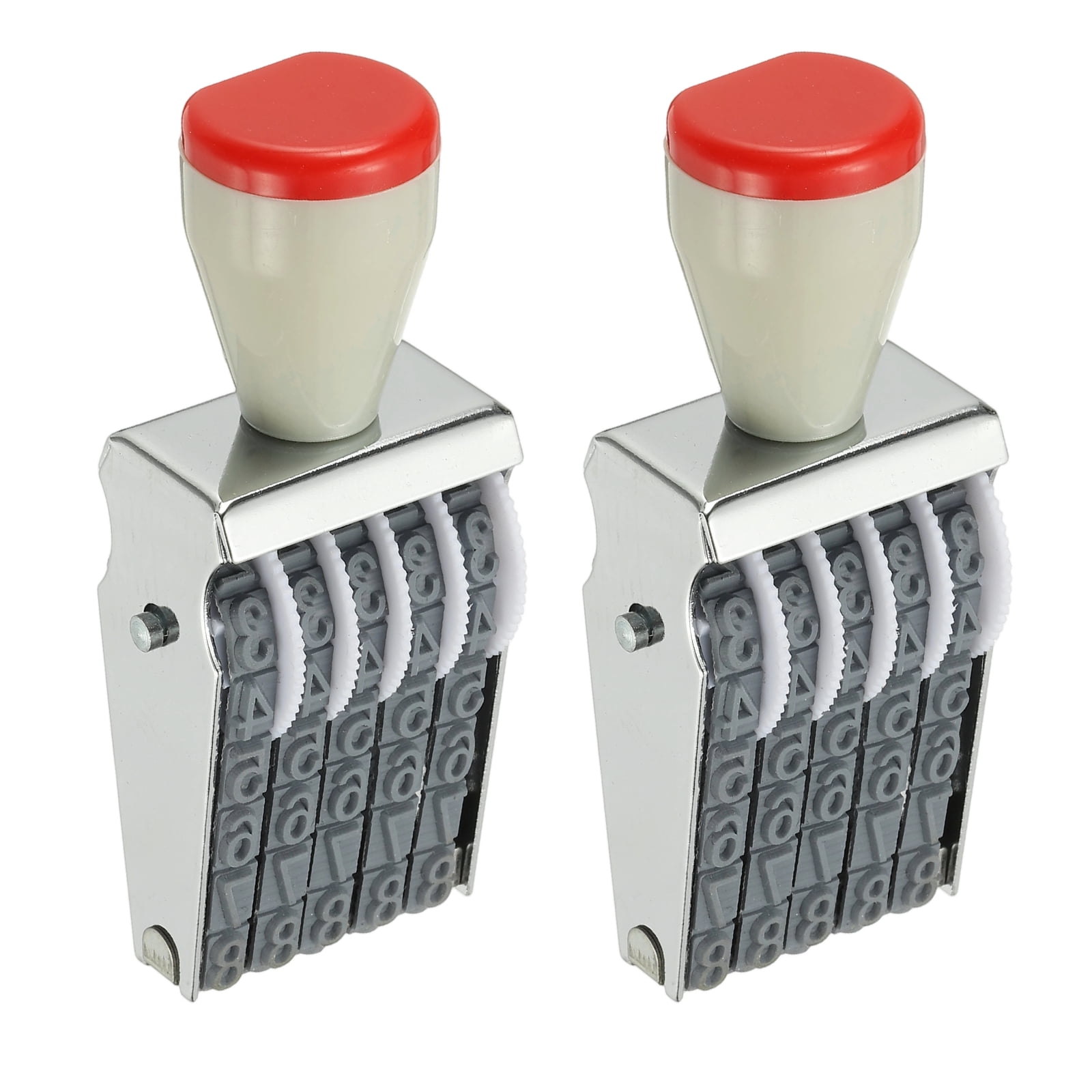 Uxcell 5 Digit Number Roller Stamp, 2Pcs Adjustable Rubber Stamp Symbol ...