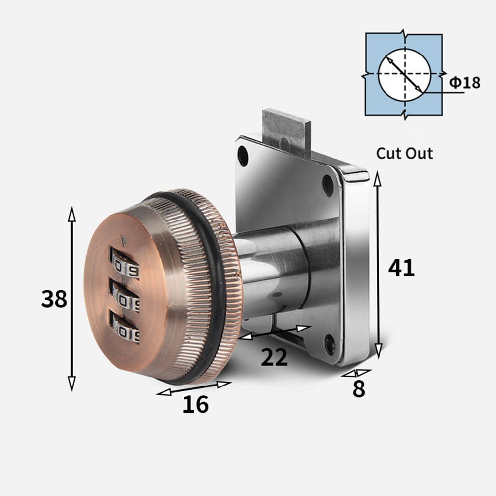 3-Digit Password Lock for Mailbox with Zinc Alloy Lock Tongue - Walmart.com