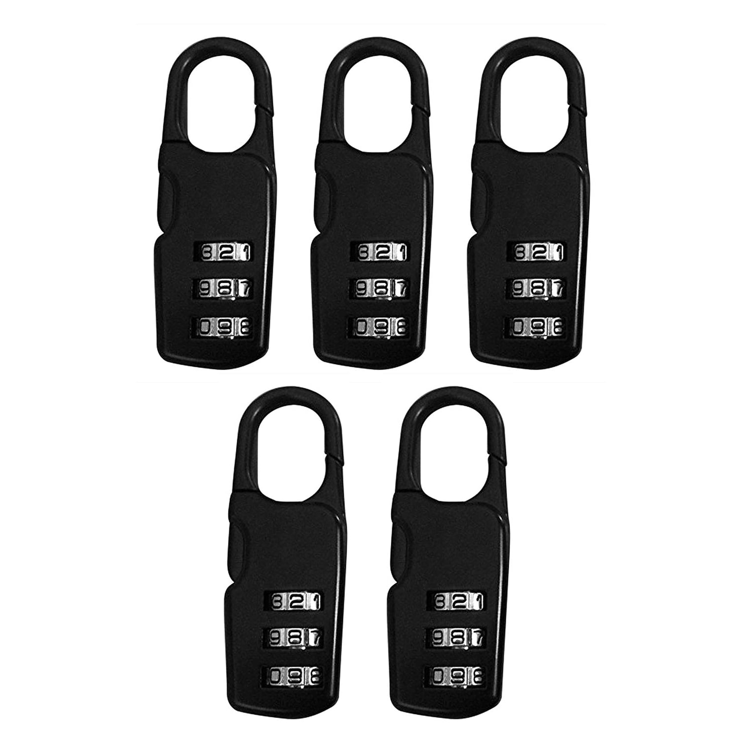 3-Digit Resettable Combination Locks, Small Padlocks for Luggage ...
