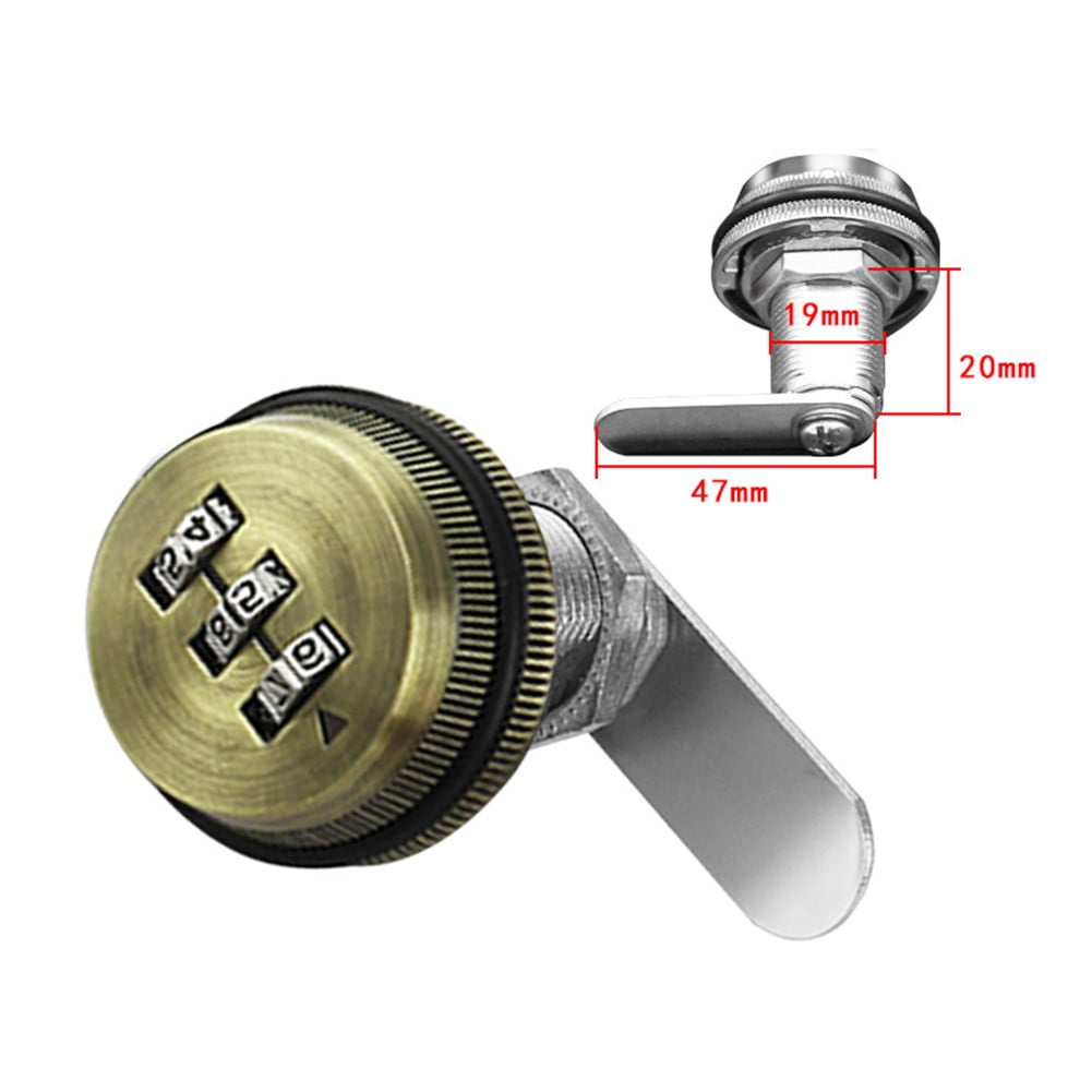 3 Digital Codes Combination Lock Box Mail Post New Alloy Zinc Locker ...