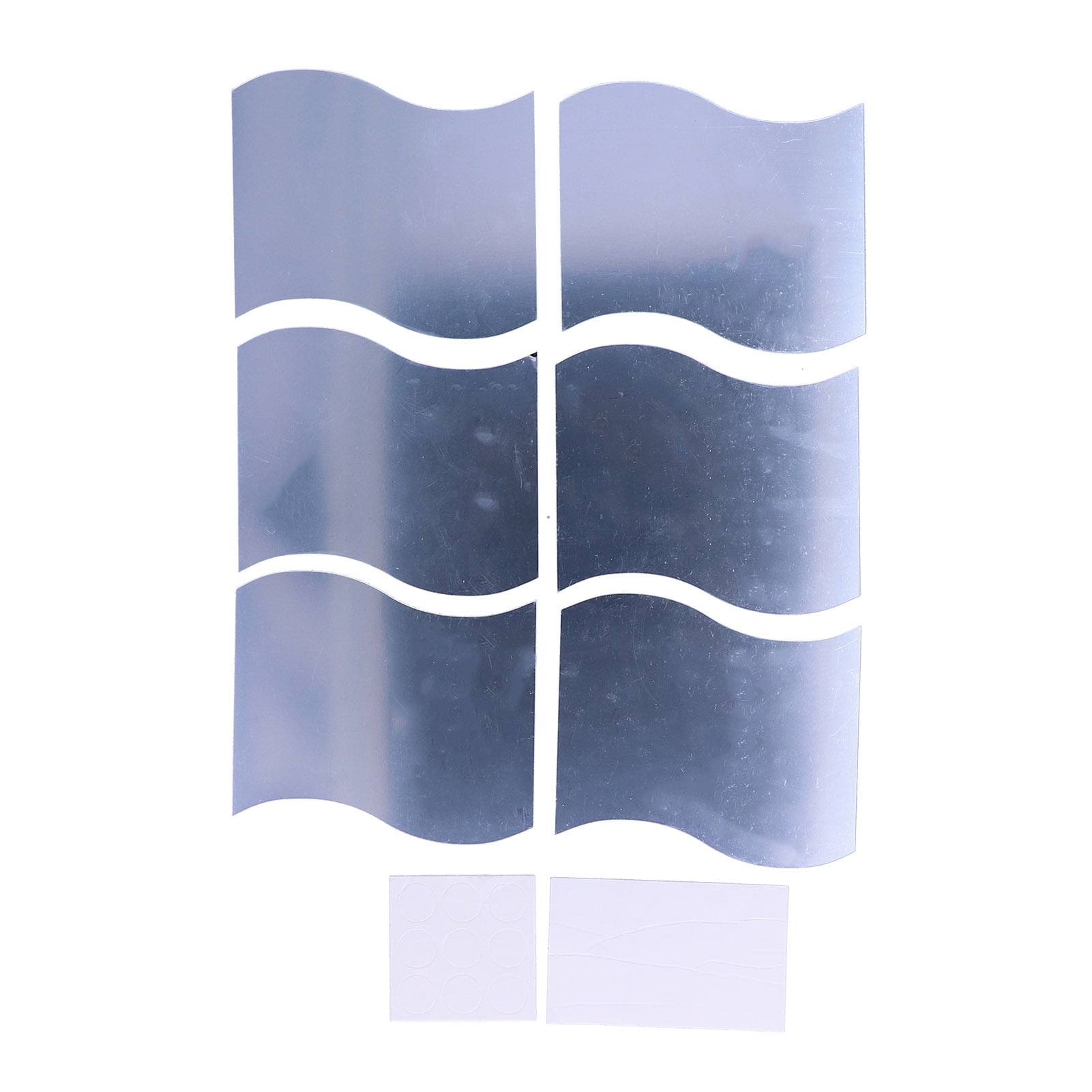 3‑Dimensional Mirror Wall Sticker Waves PVC Sticker Wall Decals for ...