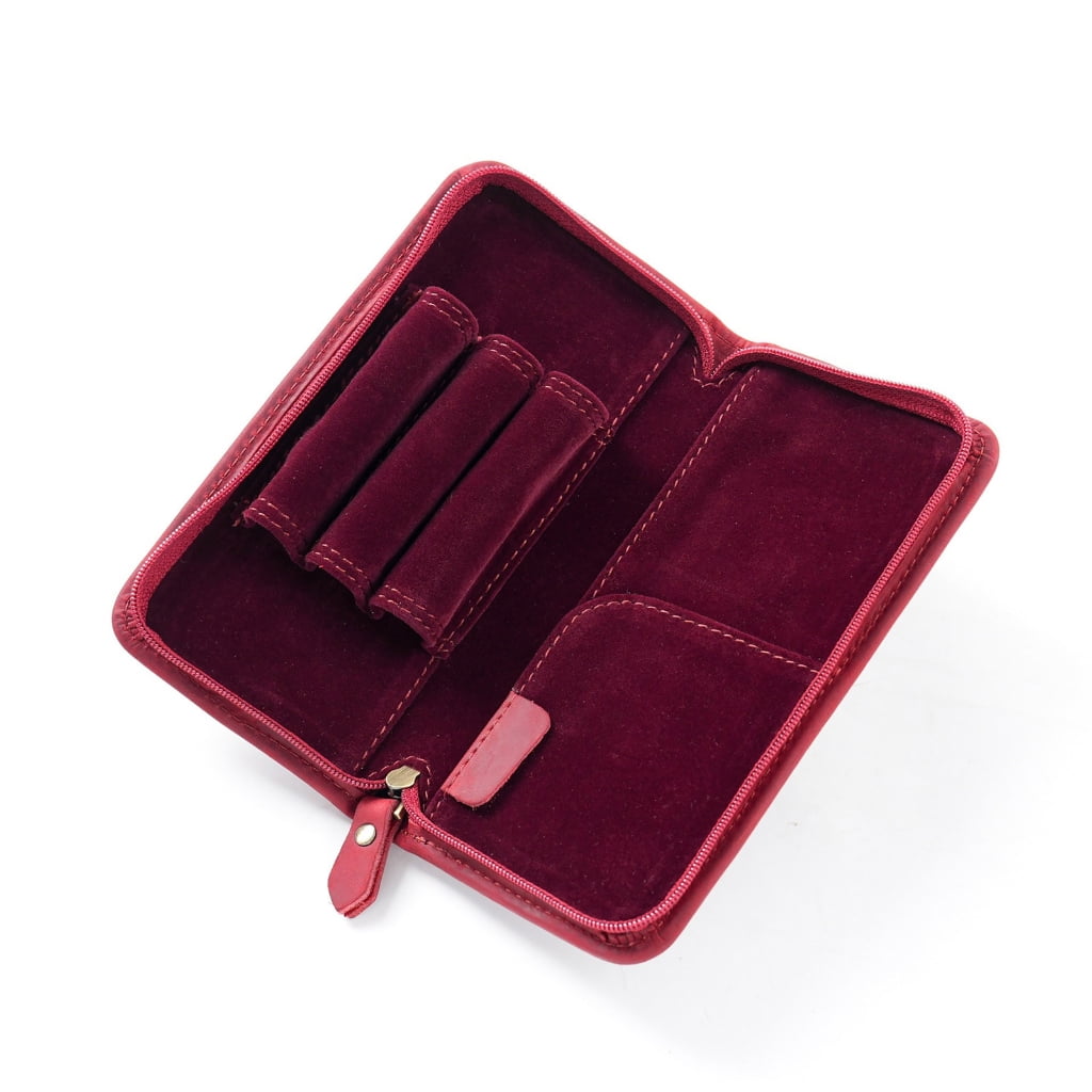 3 Divided Slots Pen Case Fountain Pen Holder Stationery Bag Pencil ...